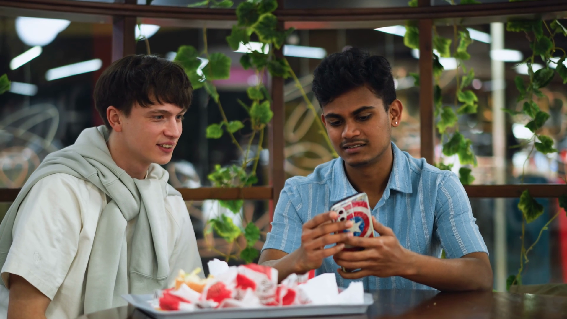 Two Close Young People Laughing Viewing Stock Footage SBV-352598104 ...
