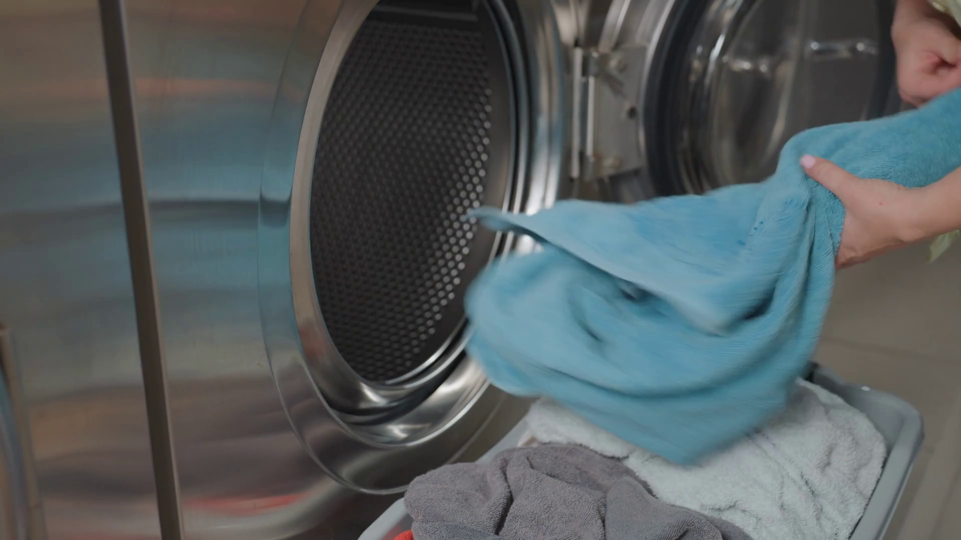 Aerial View Of Worker Hand Removing Cloth Stock Footage SBV-352721314 ...