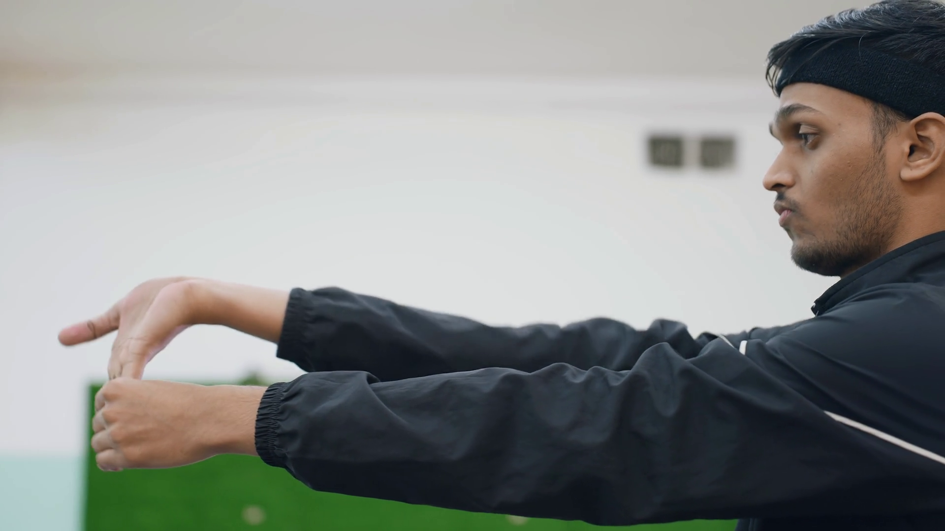 Young Athlete Practicing Wrist Flexibility Stock Footage SBV-352762454 ...