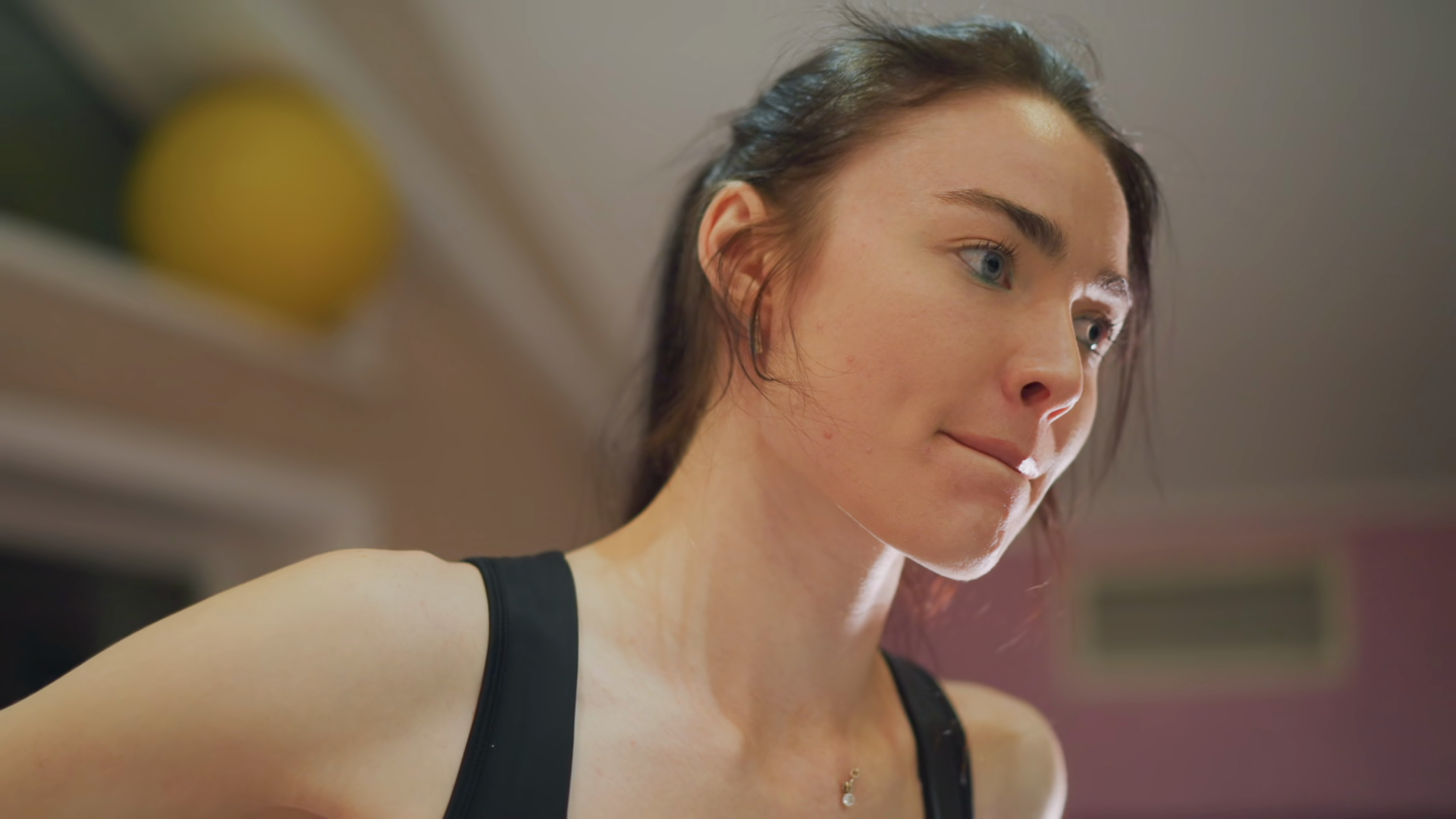 Closeup White Female Athlete Breathing Hard Stock Footage SBV-353868768 ...