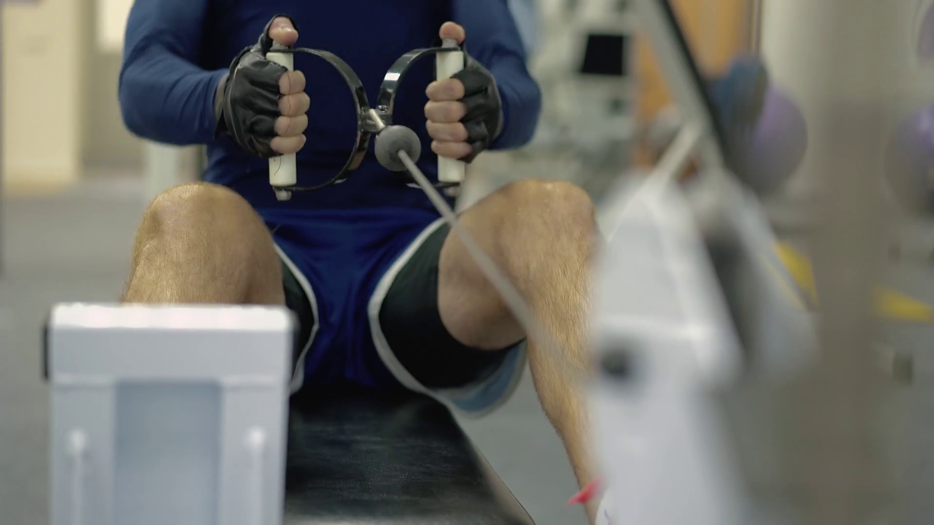 Man Performs Exercise To Restore Muscles Of Stock Footage SBV-347343157 ...