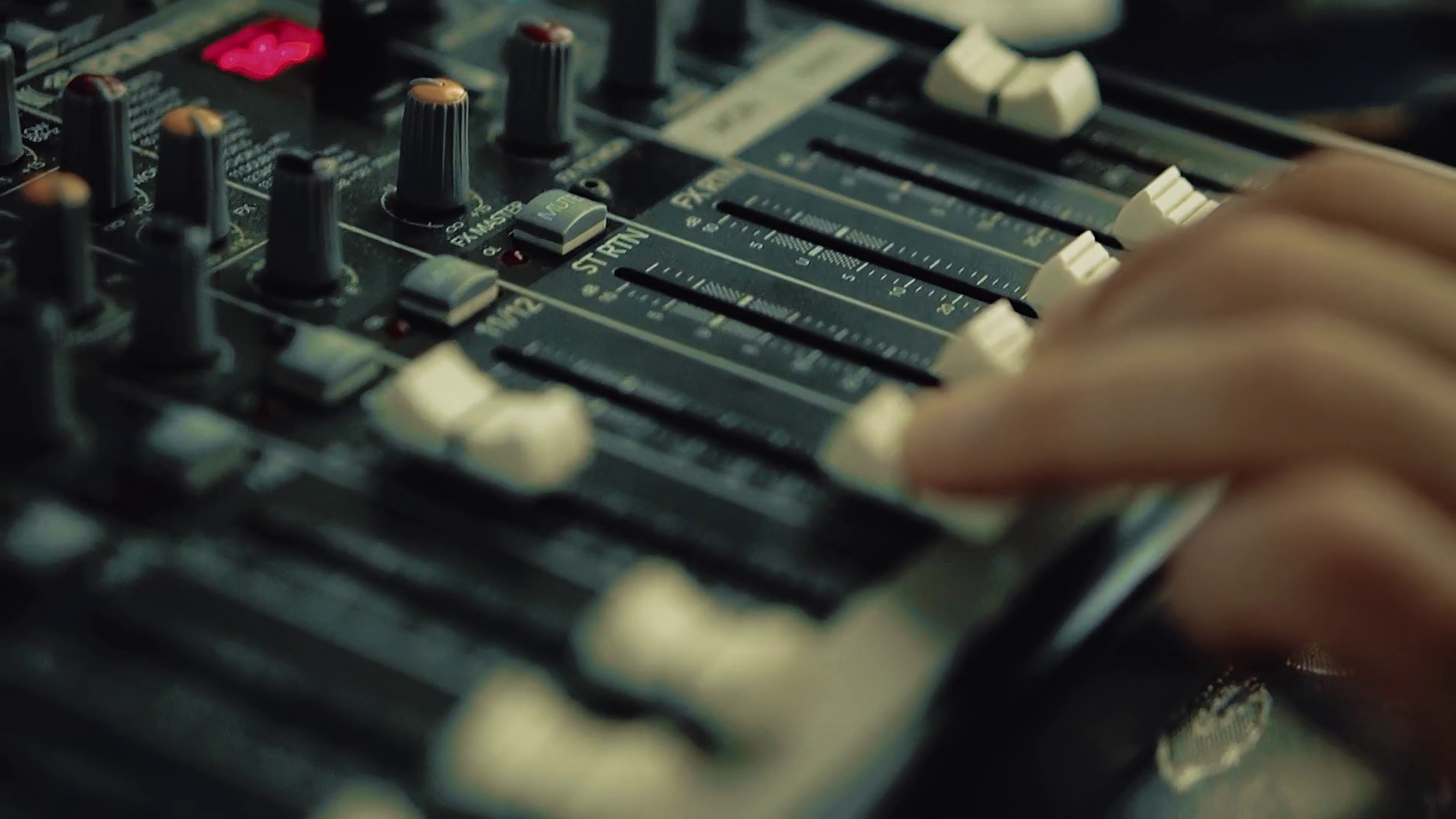 Dj Works On Dj Keyboard Mixing Console On Stock Footage SBV-347344624 ...