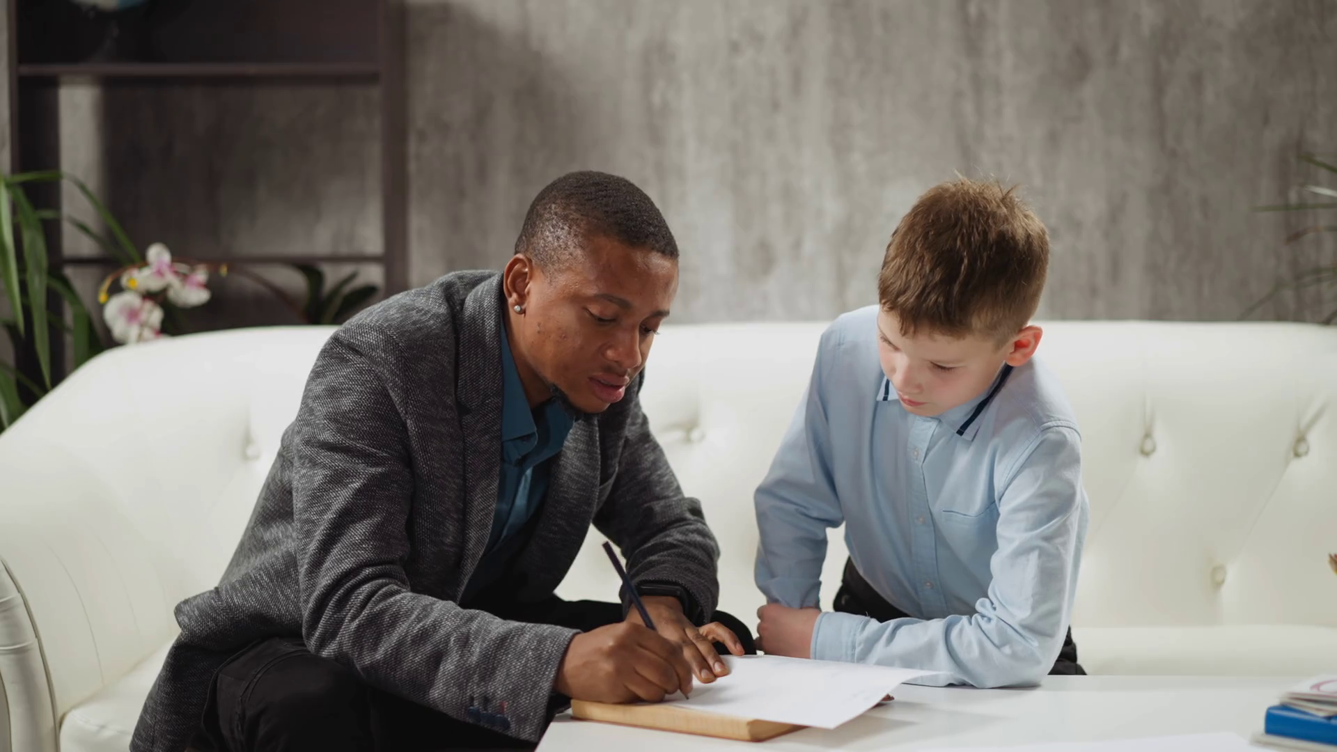 Positive Black Man Conducts Private English Stock Footage SBV-347313455 ...