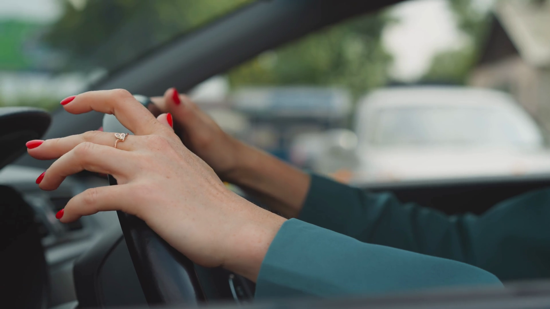 Hands Of Desperate Female Driver Hitting Stock Footage SBV-347671052 ...