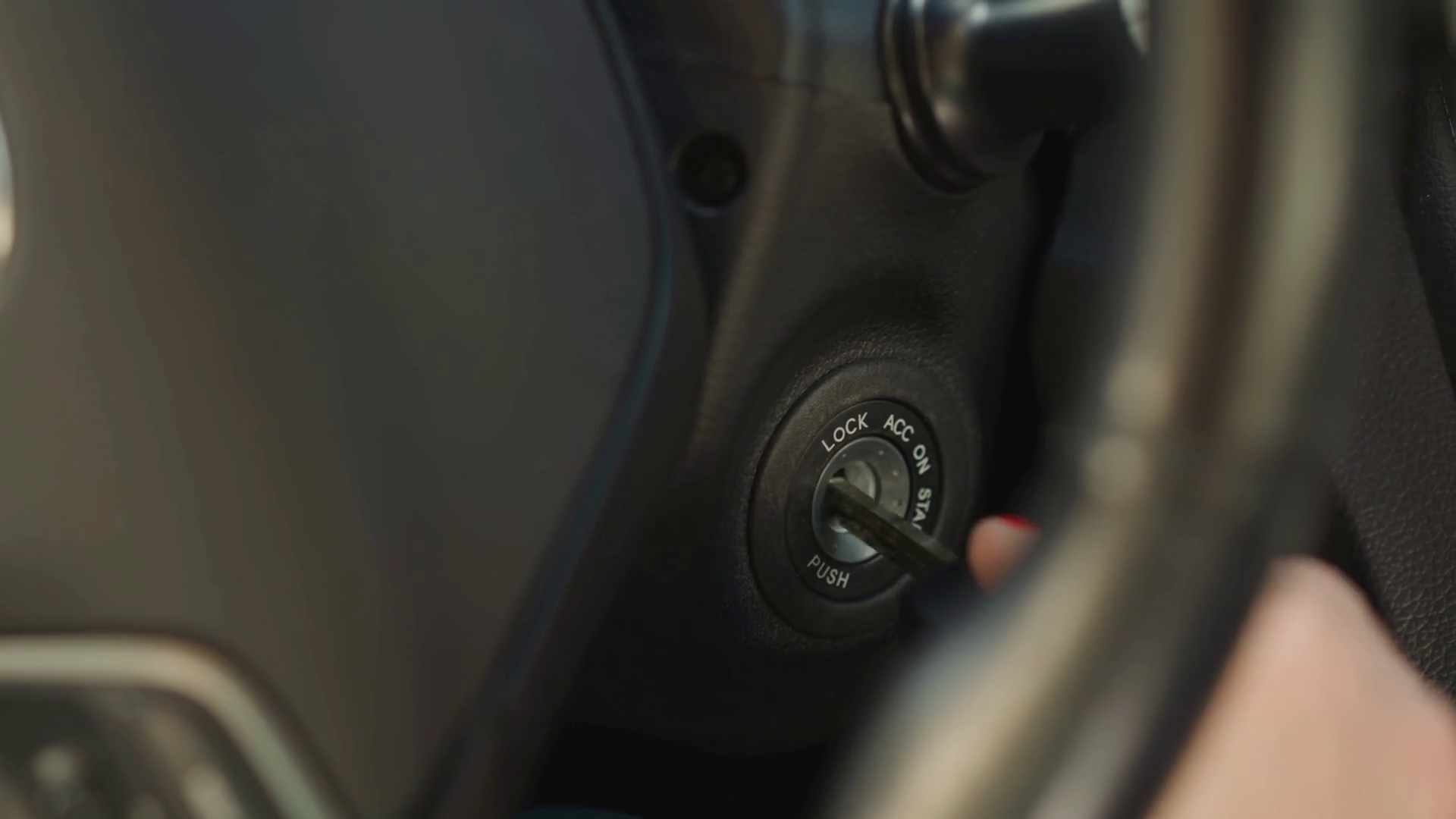 Hand Of Young Woman Turns Ignition Key In Stock Footage SBV-347605215 ...