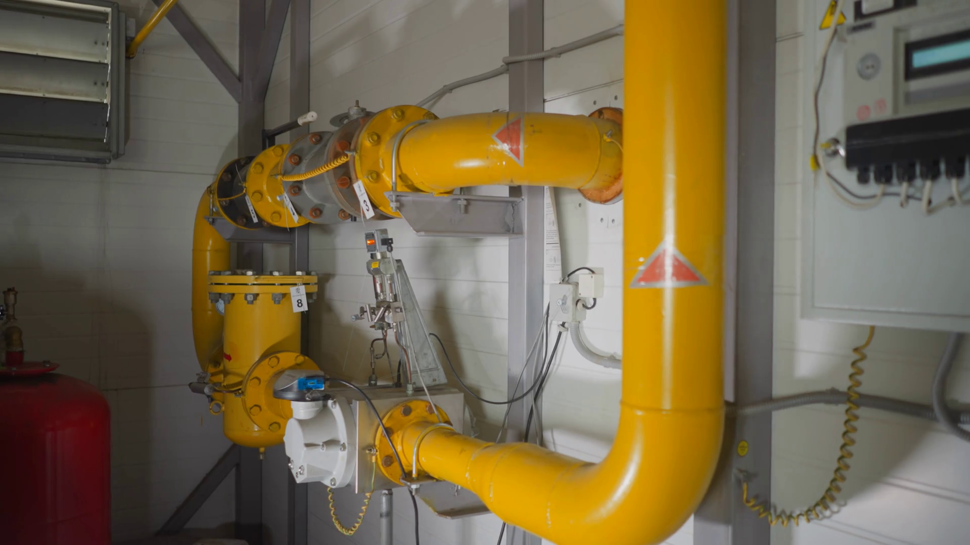 Gas Flow Transporting Pipeline With Flanges Stock Footage SBV-347696637 ...