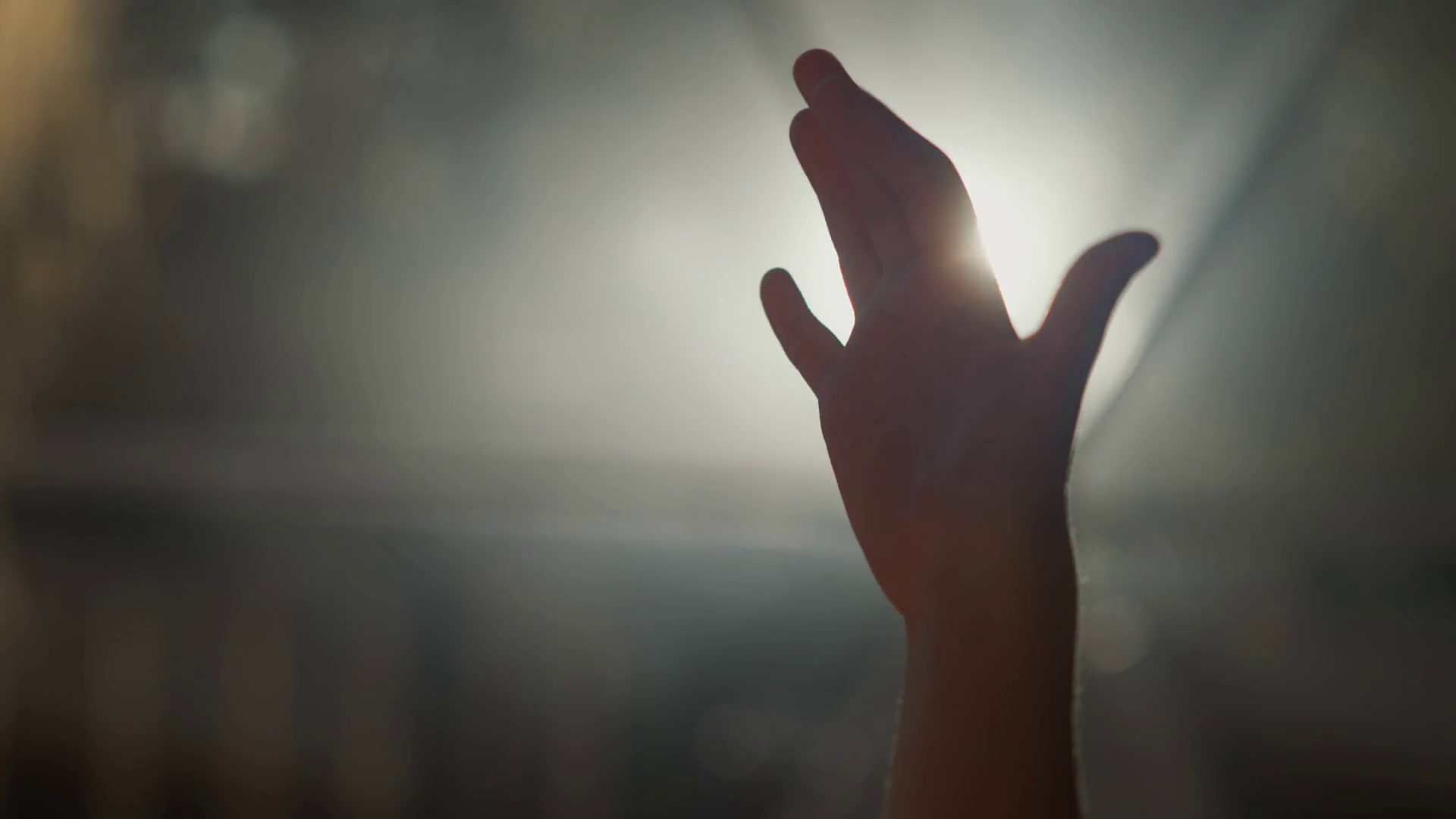 Backlit Silhouette Of Child's Hand Against Stock Footage SBV-348584734 ...