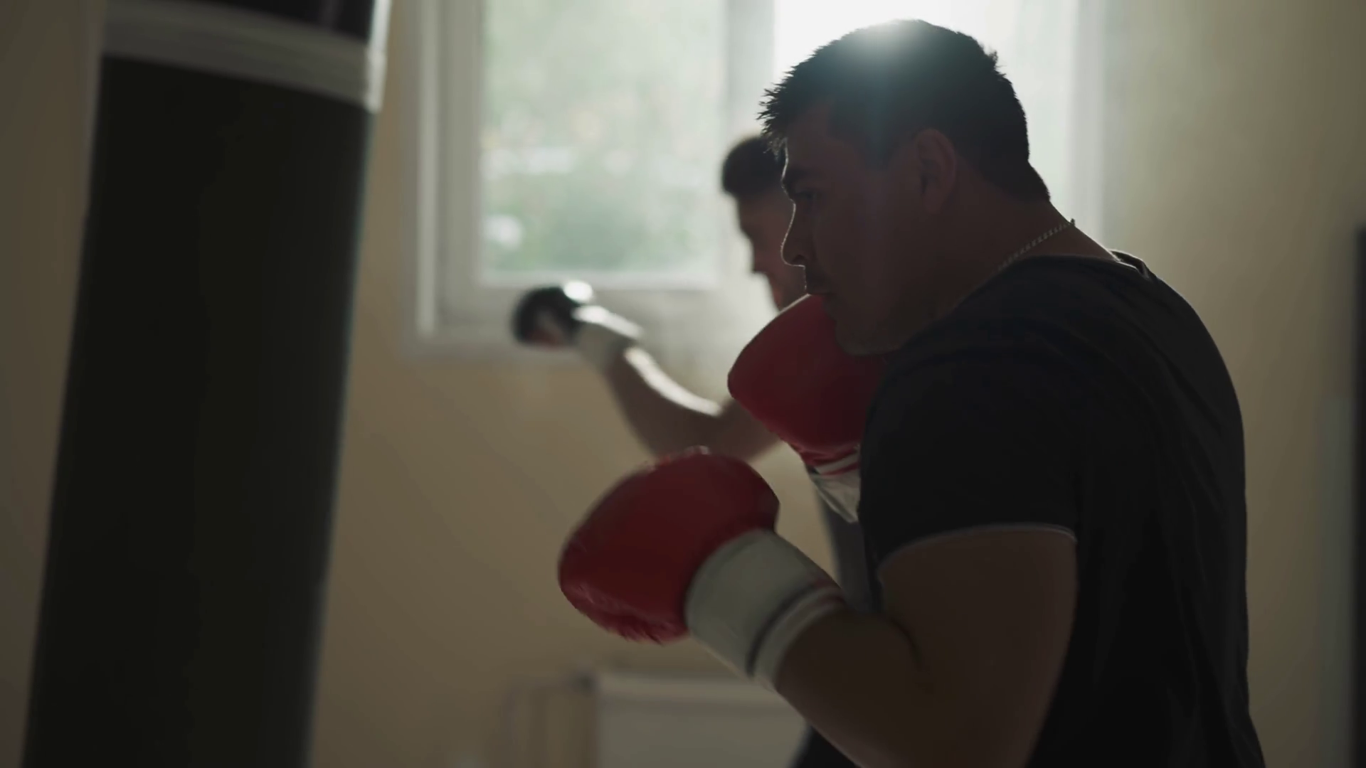 Sportsmen Train With Punching Bags In Gym Stock Footage SBV-348690330 ...
