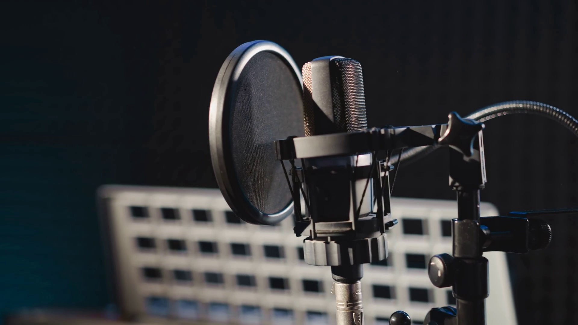 Microphone In Music Recording Studio Closeup Stock Footage SBV ...