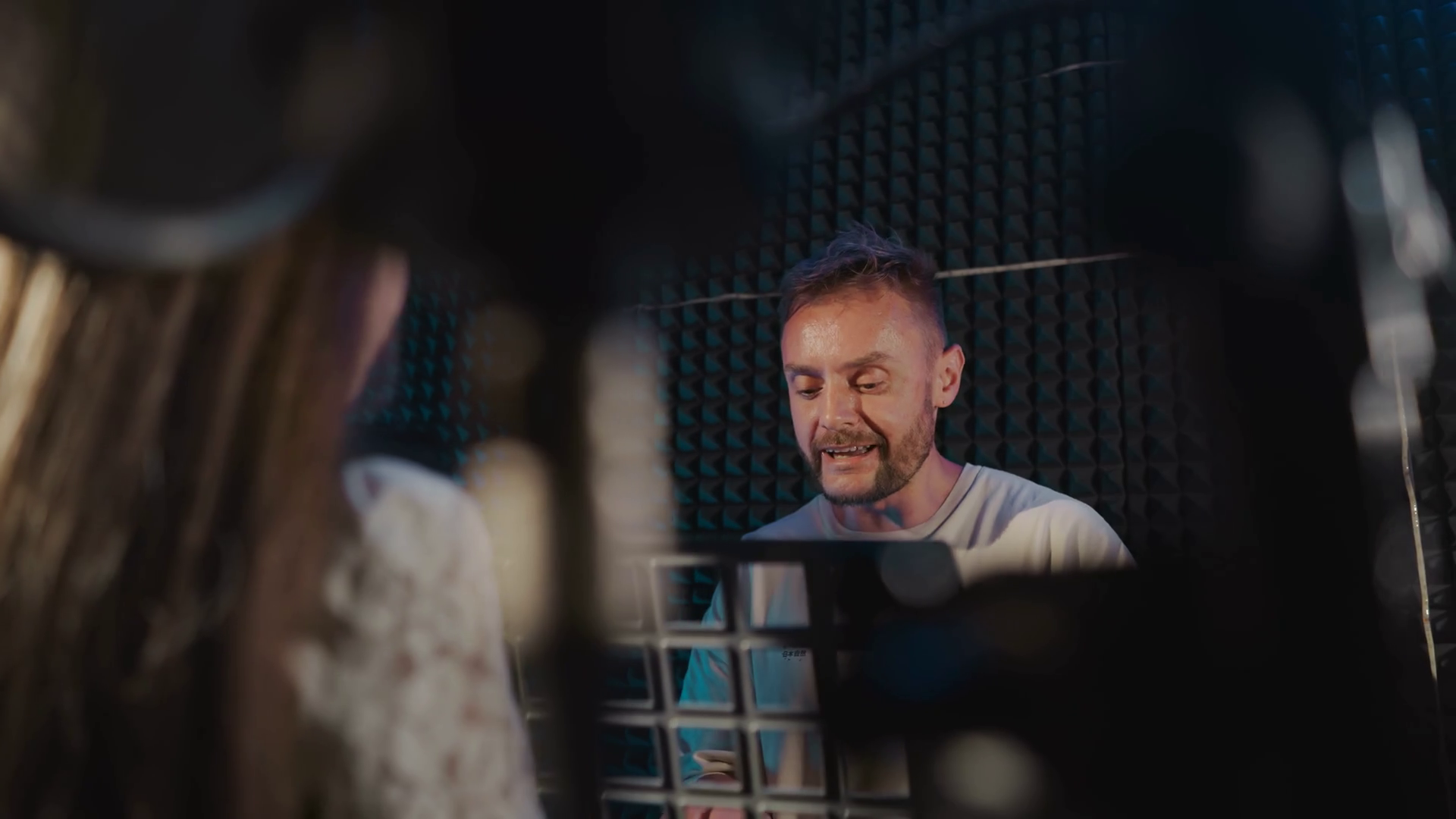 Tutor Sings With Child In Recording Studio Stock Footage SBV-348713090 ...