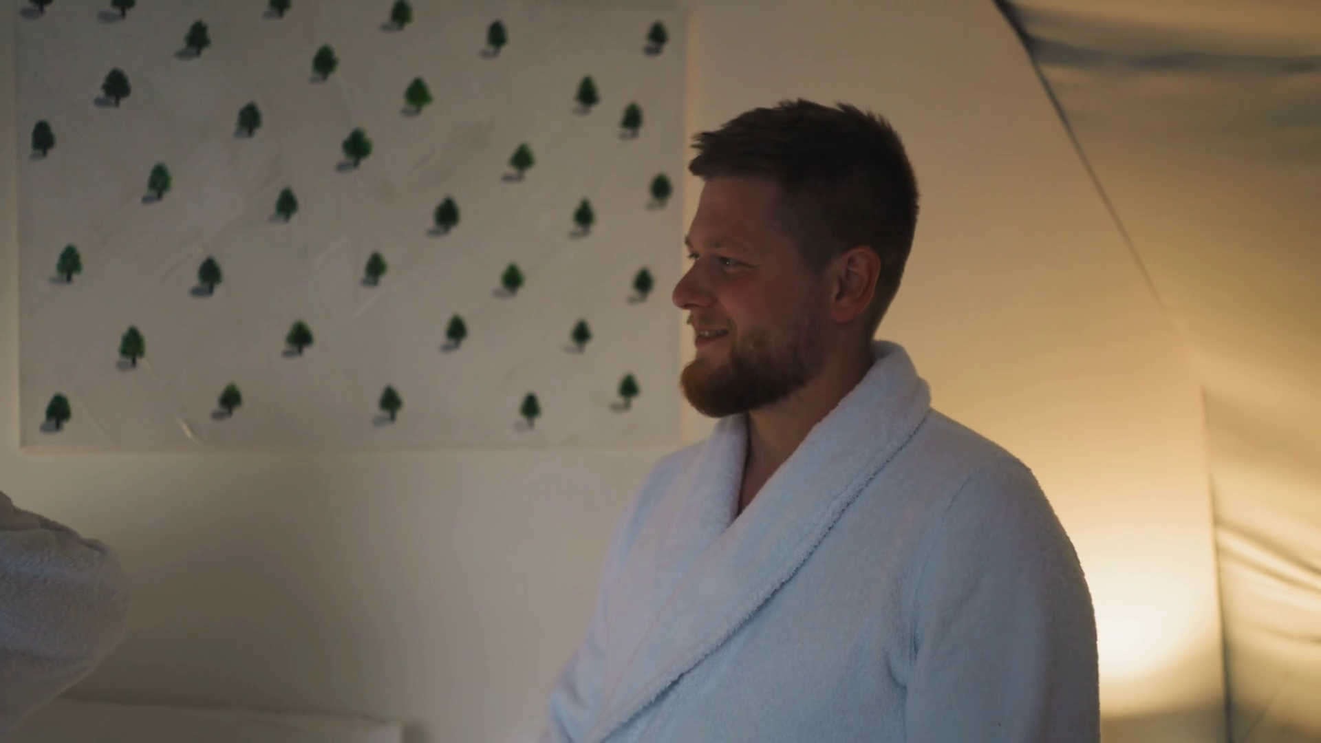 Man Falls Down Woman Hits With Pillow Couple Stock Footage SBV ...
