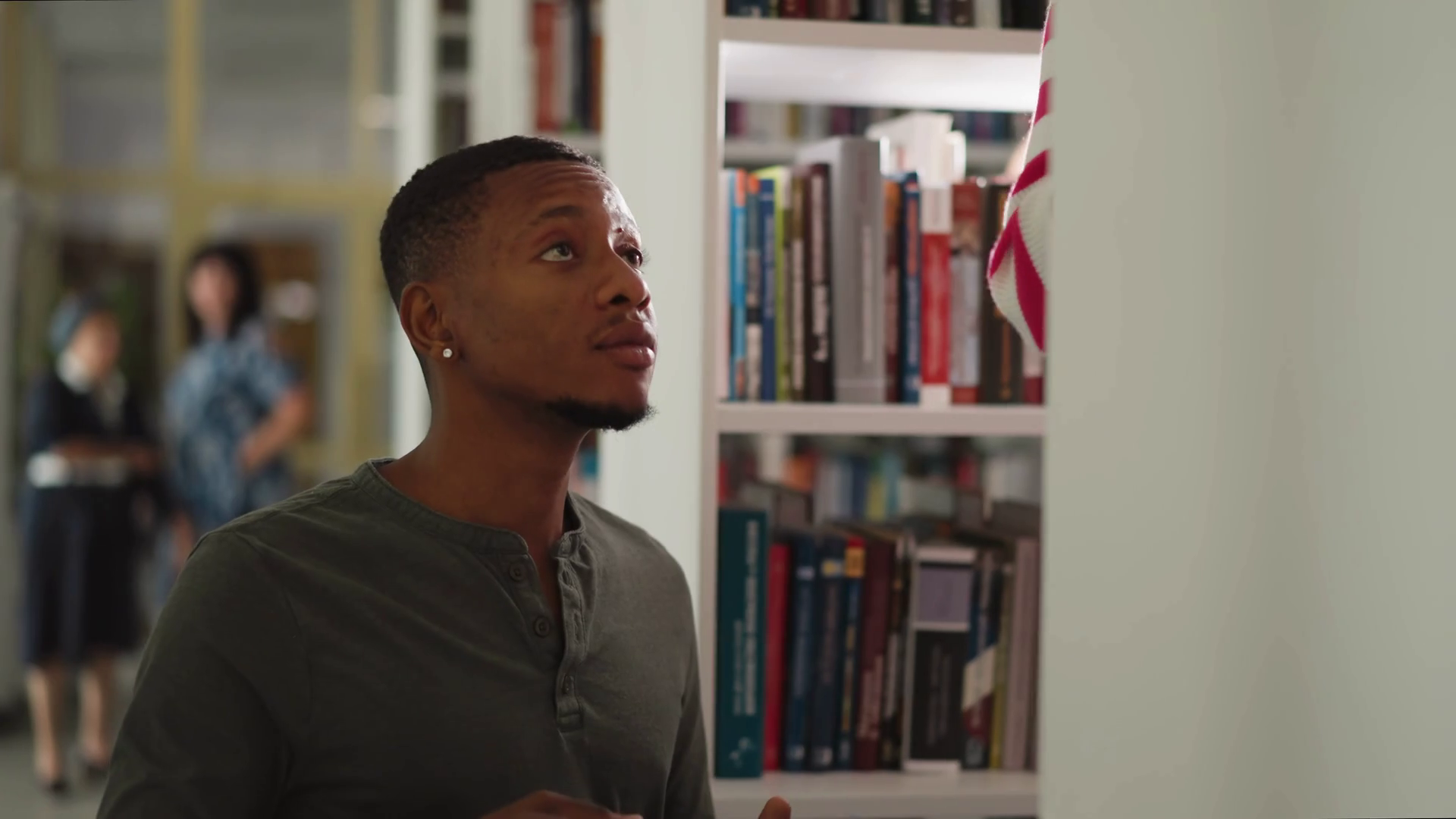 Black Guy Takes Books From In Library Stock Footage SBV-348778811 ...
