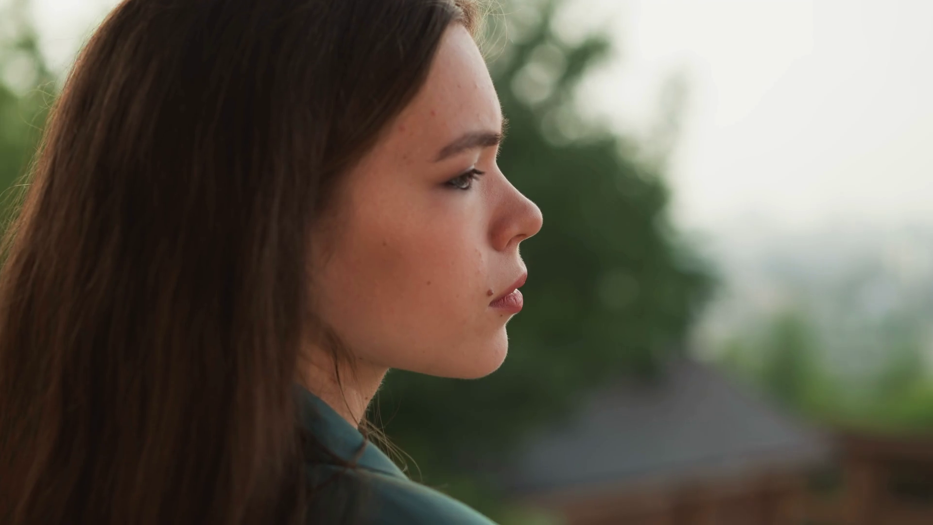 Worried Woman Expresses Bad Mood On Rainy Stock Footage SBV-348834672 ...