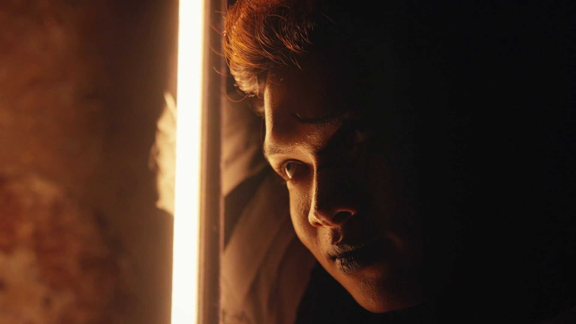Dramatic Profile Portrait Of Young Asian Man Stock Footage SBV ...