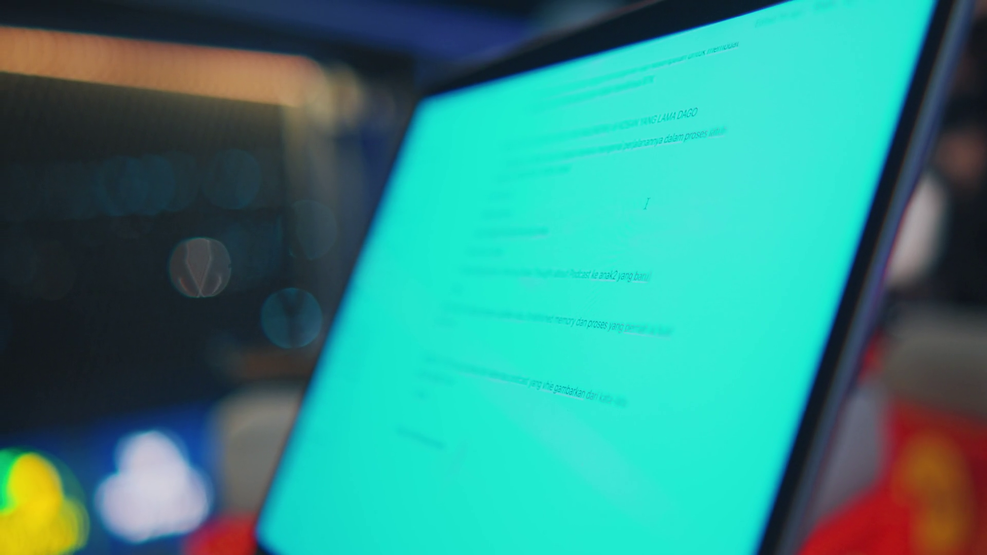 Close-up Of Laptop Screen With Turquoise Stock Footage SBV-349390840 ...