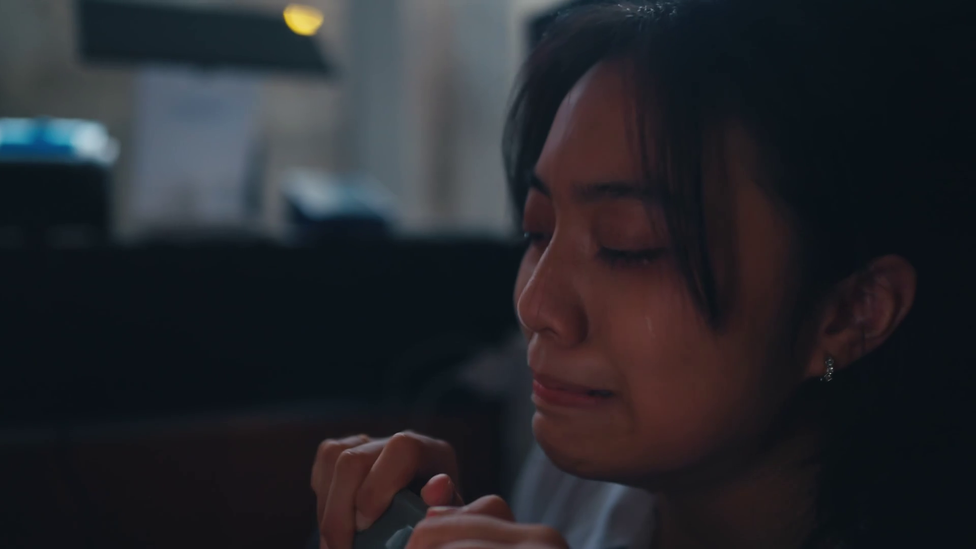 A Woman Was Crying Under Table Of Being Stock Footage SBV-347752872 ...