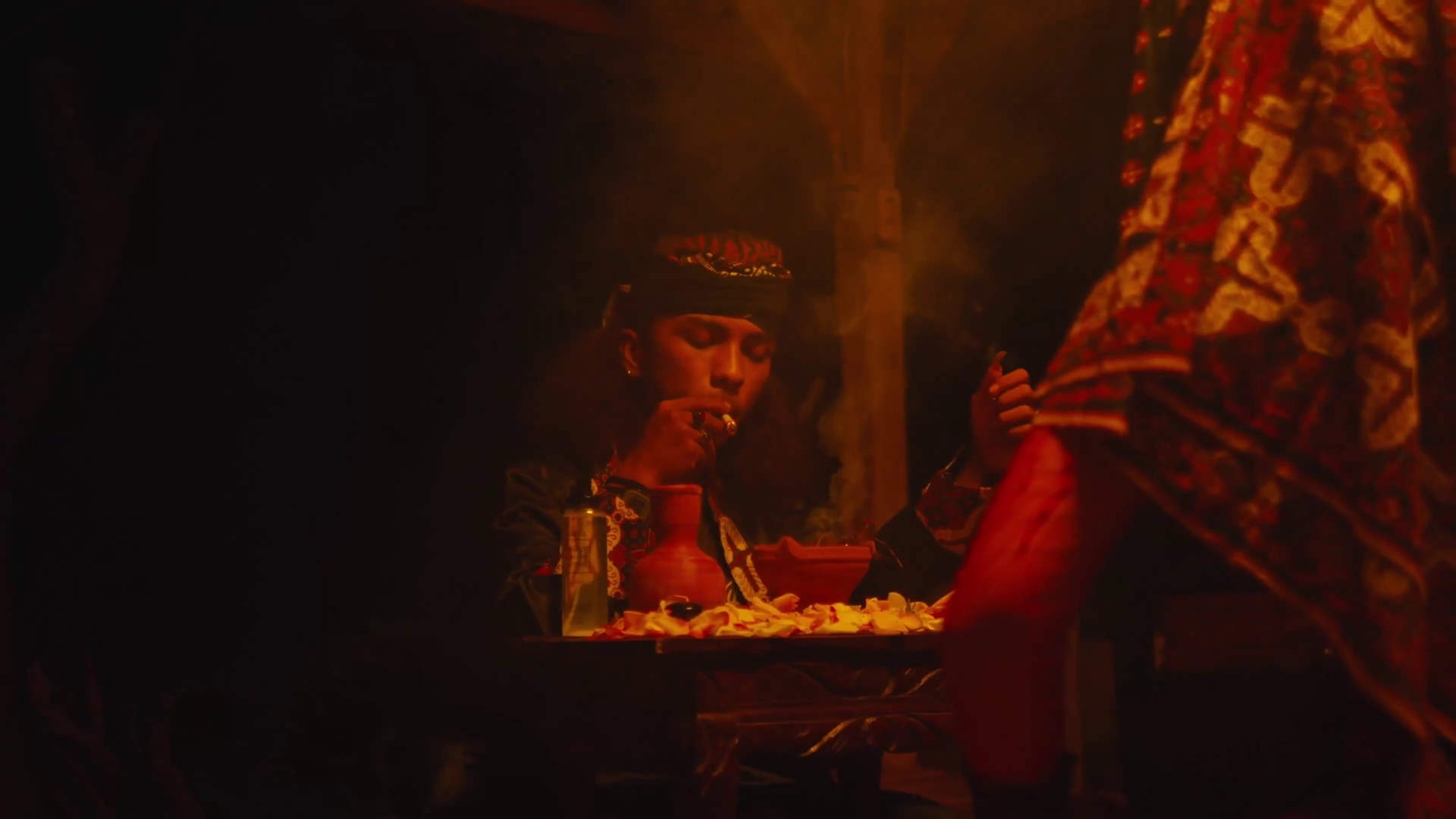 A Shaman Is Performing Ritual With Spells Stock Footage SBV-348779990 ...