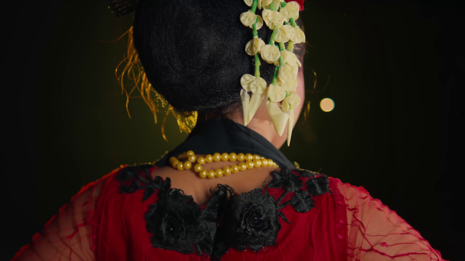 A Dancer Pulls Black Shawl From Neck Dancing Stock Footage SBV ...