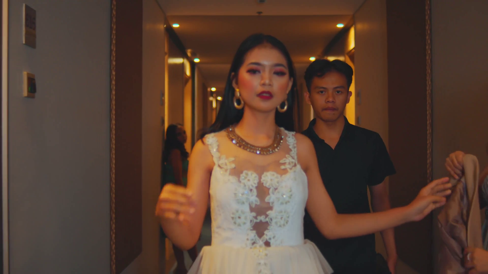 A Group Of Ladies Of Night Walking In Hotel Stock Footage SBV-348410252 ...