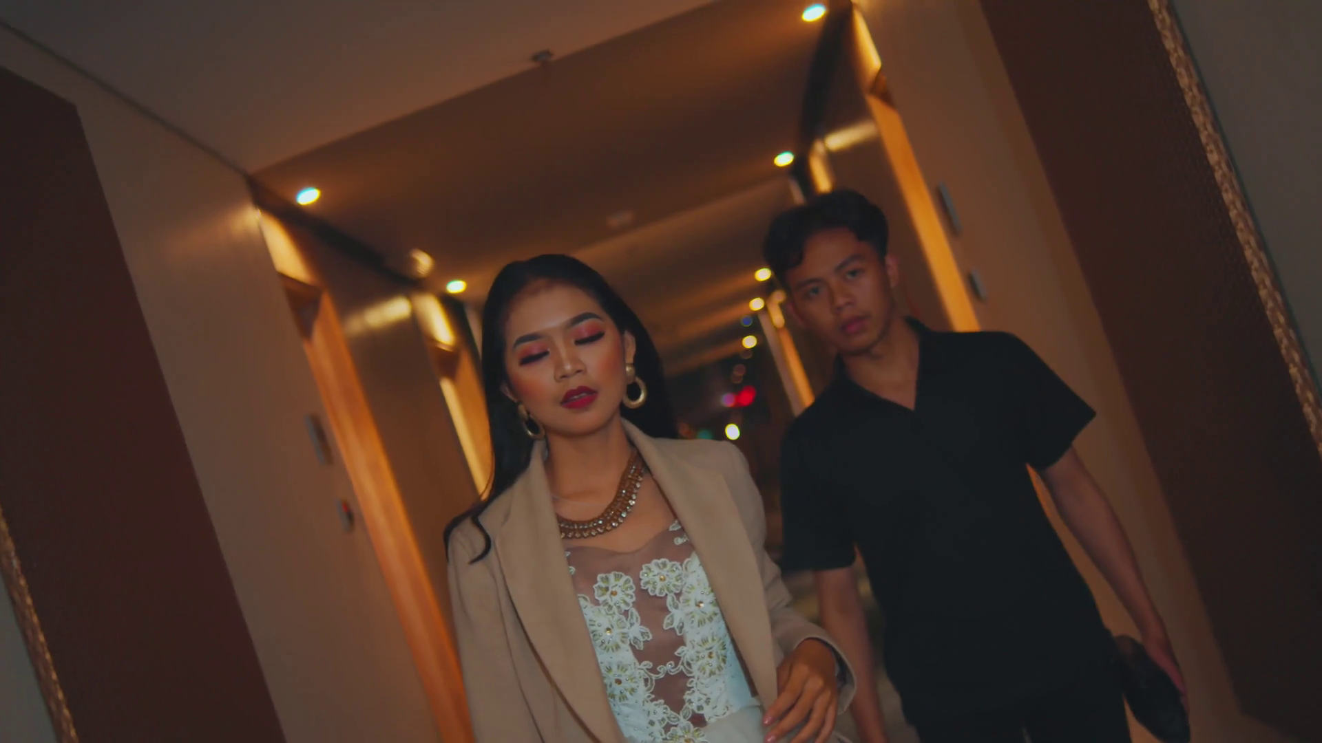 A Group Of Ladies Of Night Walking In Hotel Stock Footage SBV-348410254 ...