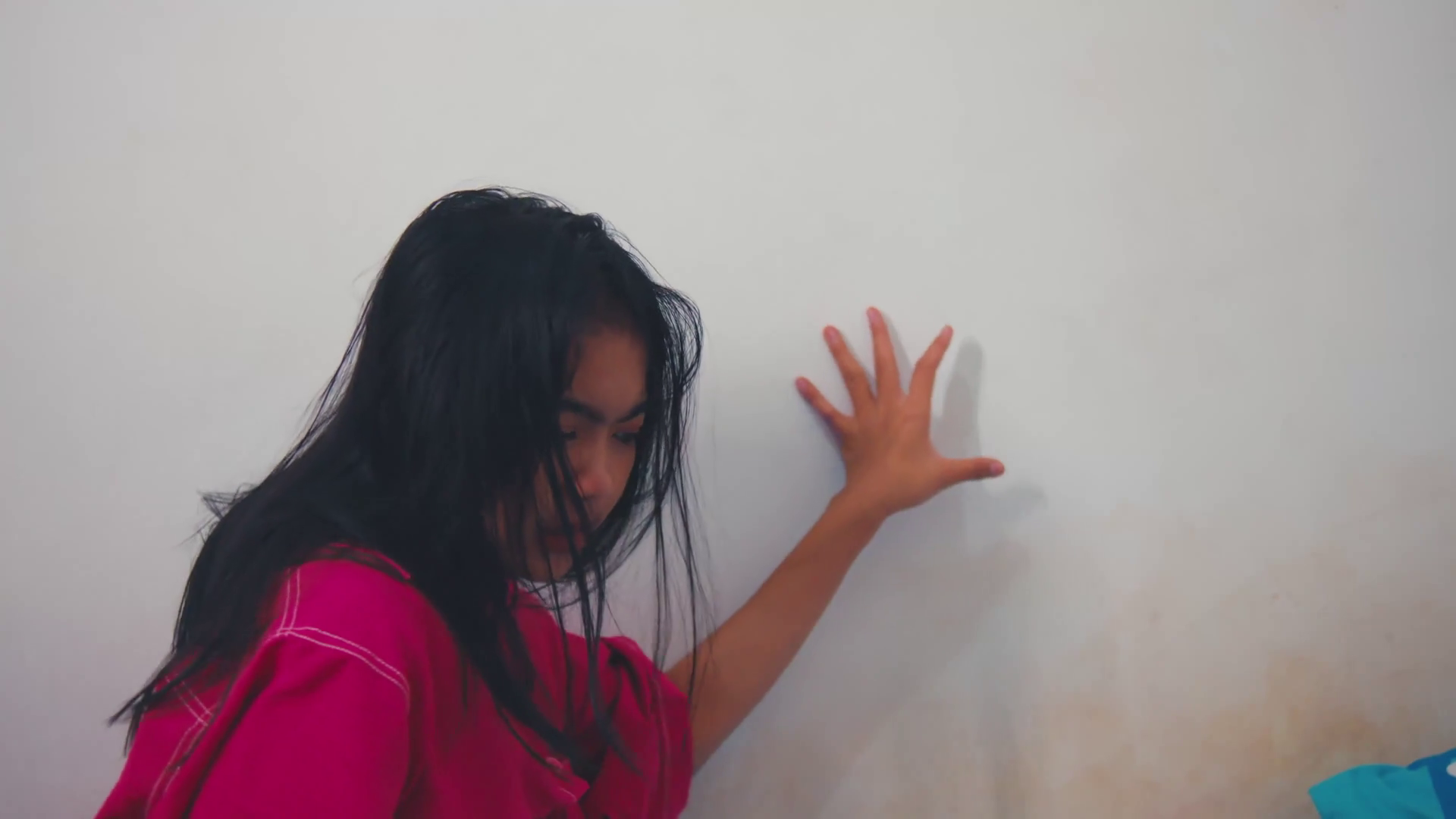 An Asian Woman Was Crying Sad Crawling In Stock Footage SBV-348410082 ...