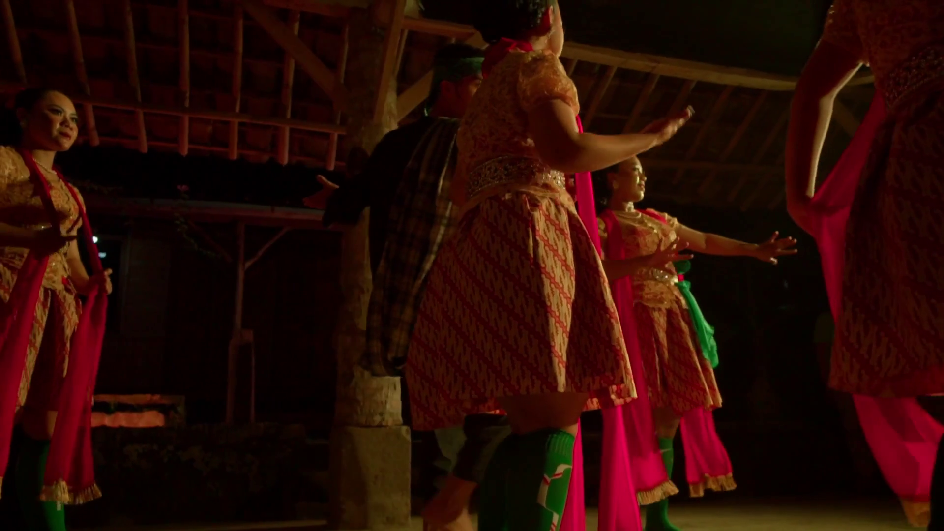A Bunch Of Asian Women Dancing Together With Stock Footage SBV ...