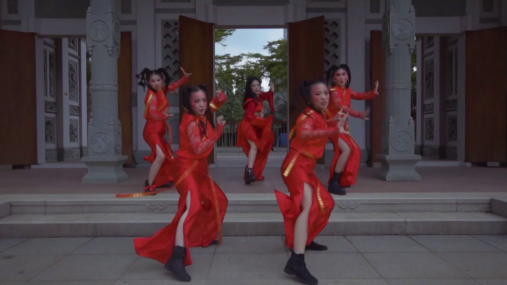 A Group Of Chinese Kids Dancing Together In Stock Footage SBV-347765631 ...