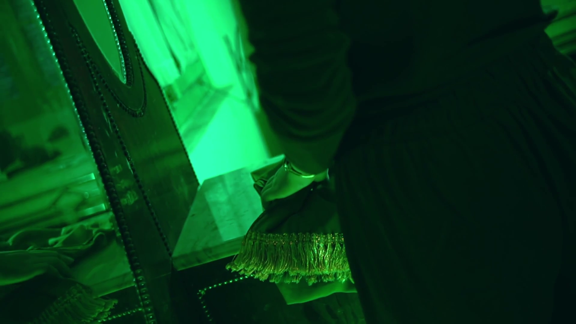 A Muslim Woman Takes Holds Mysterious Green Stock Footage SBV-347766441 ...