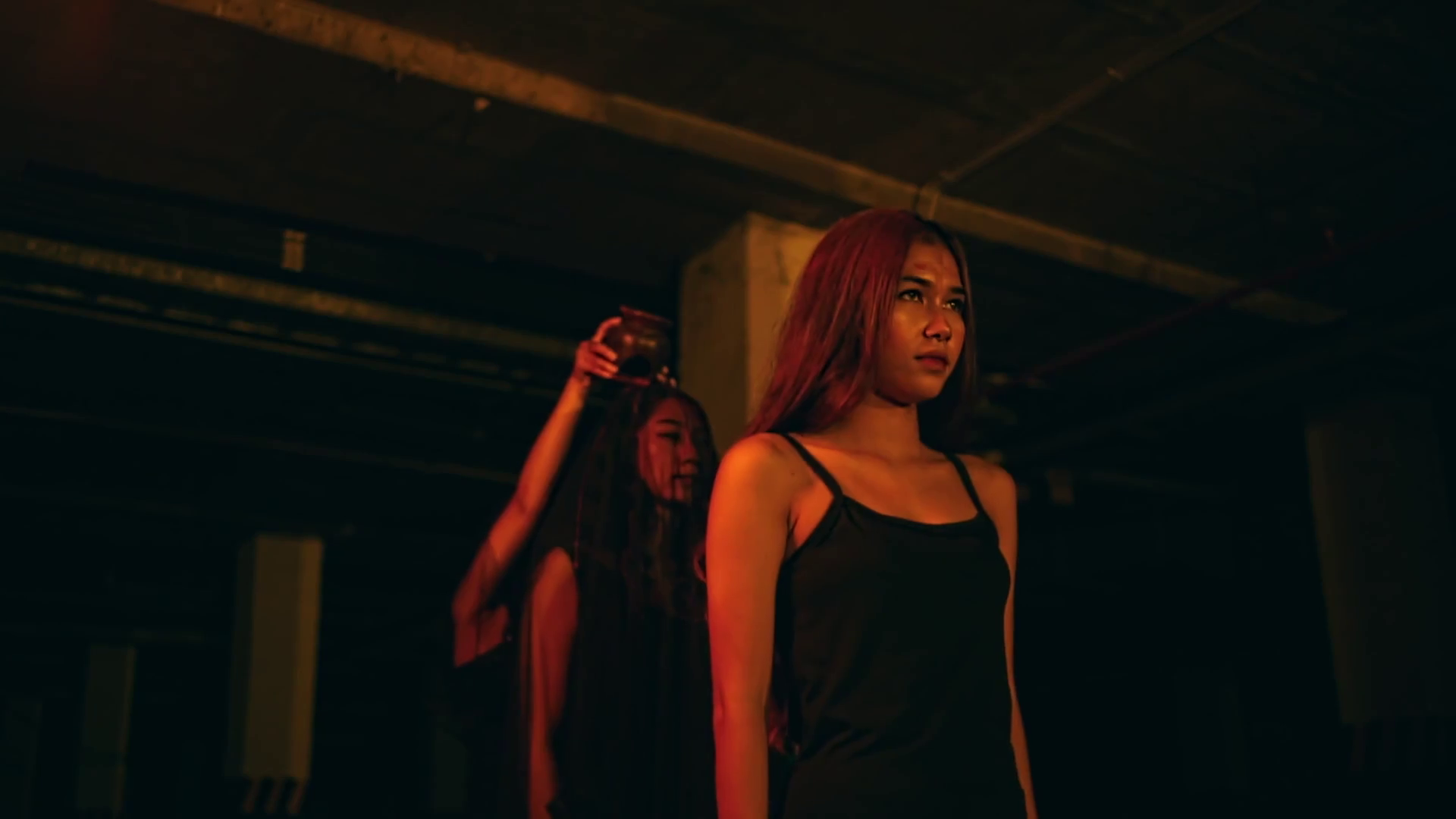 Young Asian Women Performing Ritual During Stock Footage SBV-347767767 ...