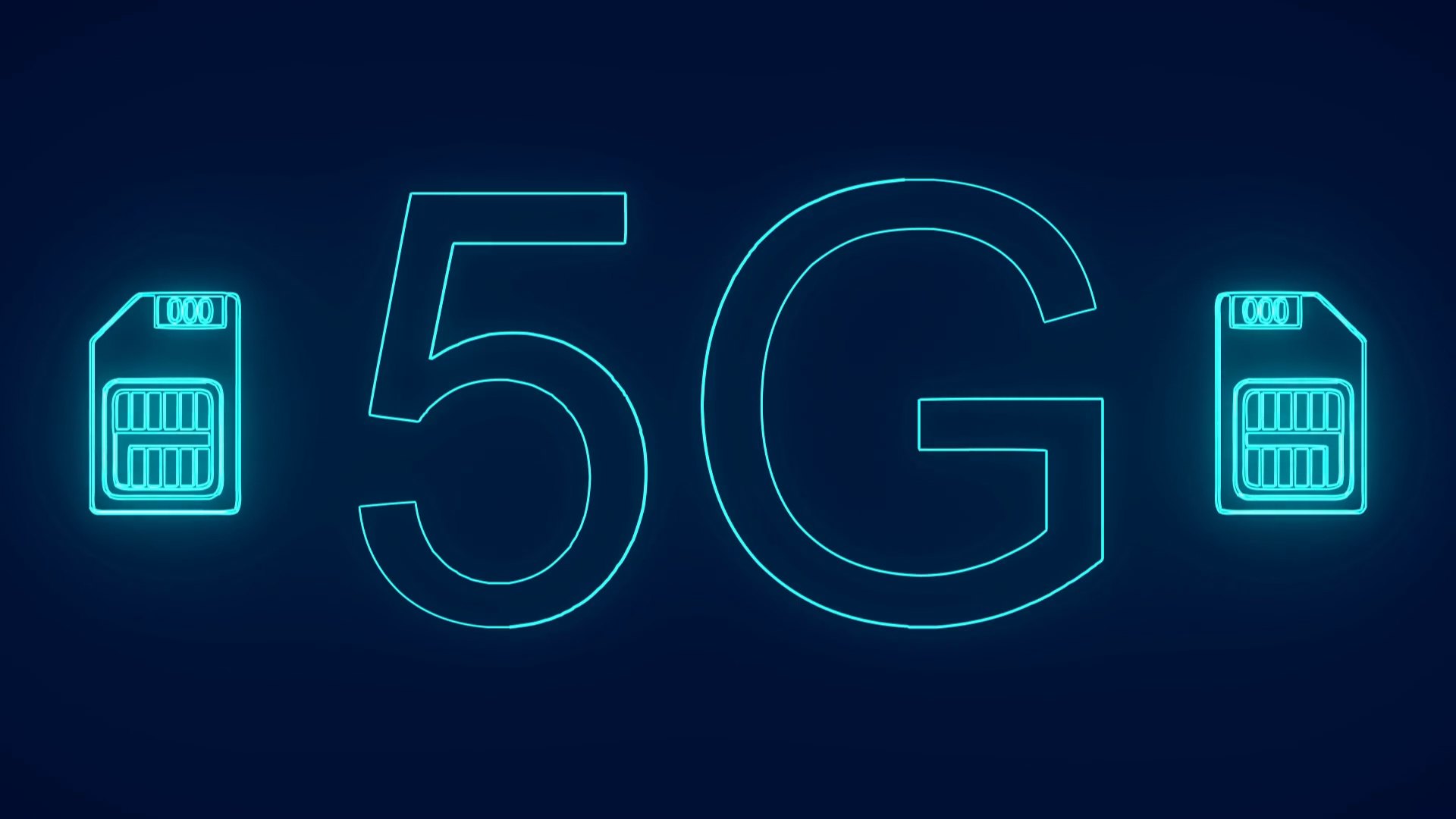 Fifth Generation 5g E Sim Card Communication Stock Motion Graphics SBV ...