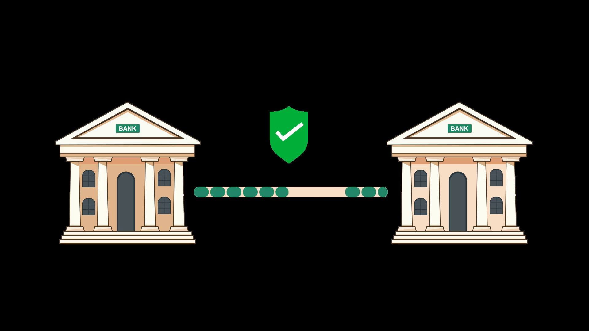 Bank To Bank Transfer Money Moving From Bank Stock Motion Graphics SBV ...