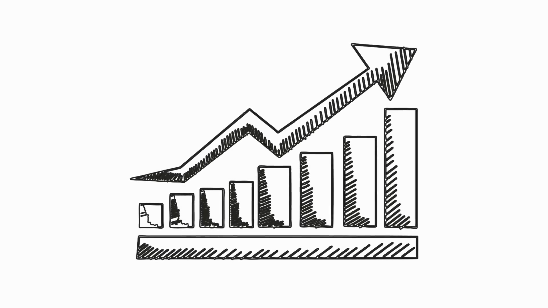 Business Growth Graph With Arrow Whiteboard Stock Motion Graphics SBV ...