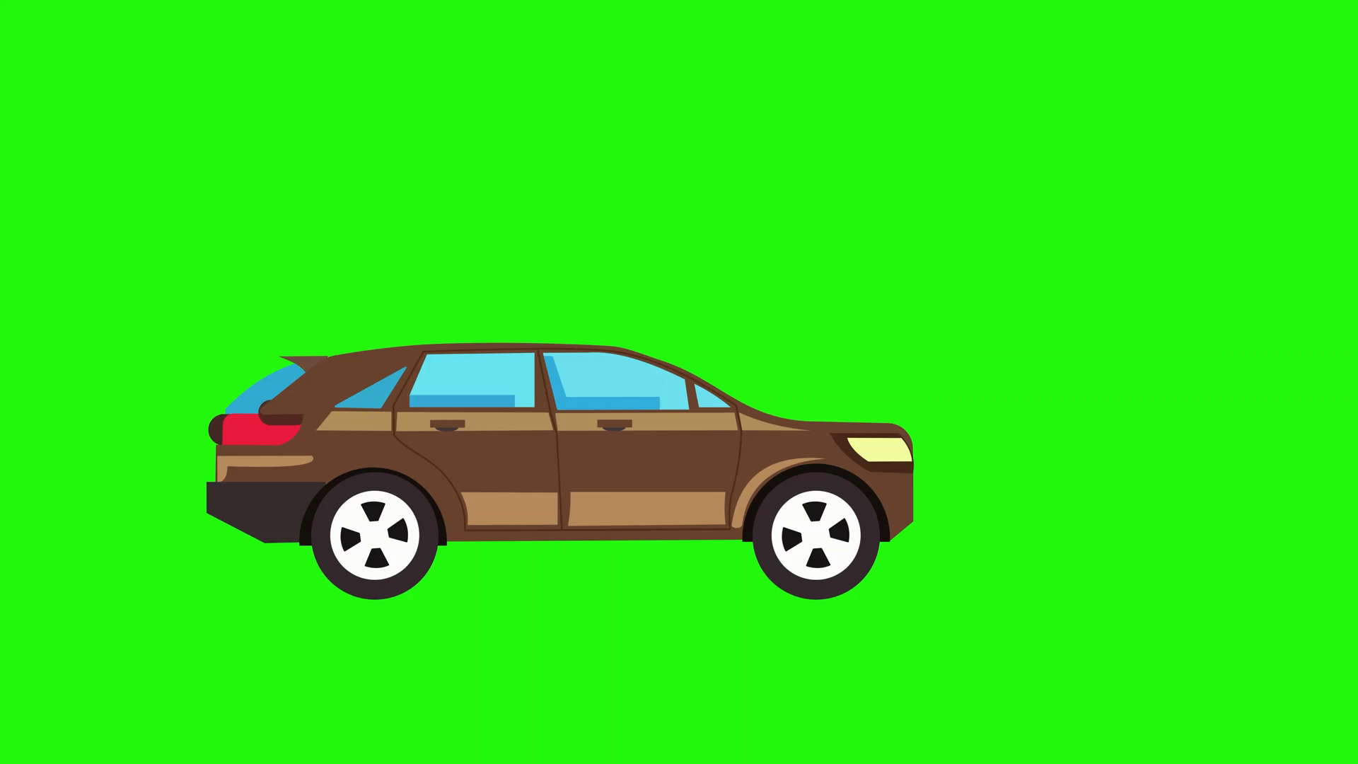 Compact Family Suv Car Moving Animation Stock Motion Graphics SBV ...