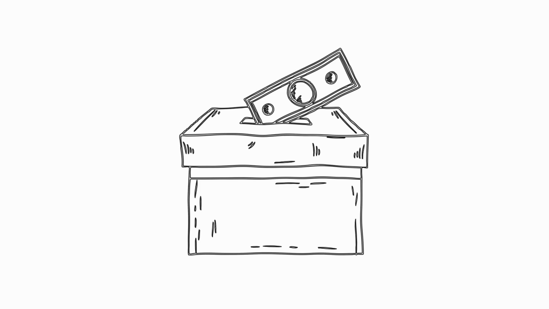 Donating Money Into Donation Box Charity Stock Motion Graphics SBV ...