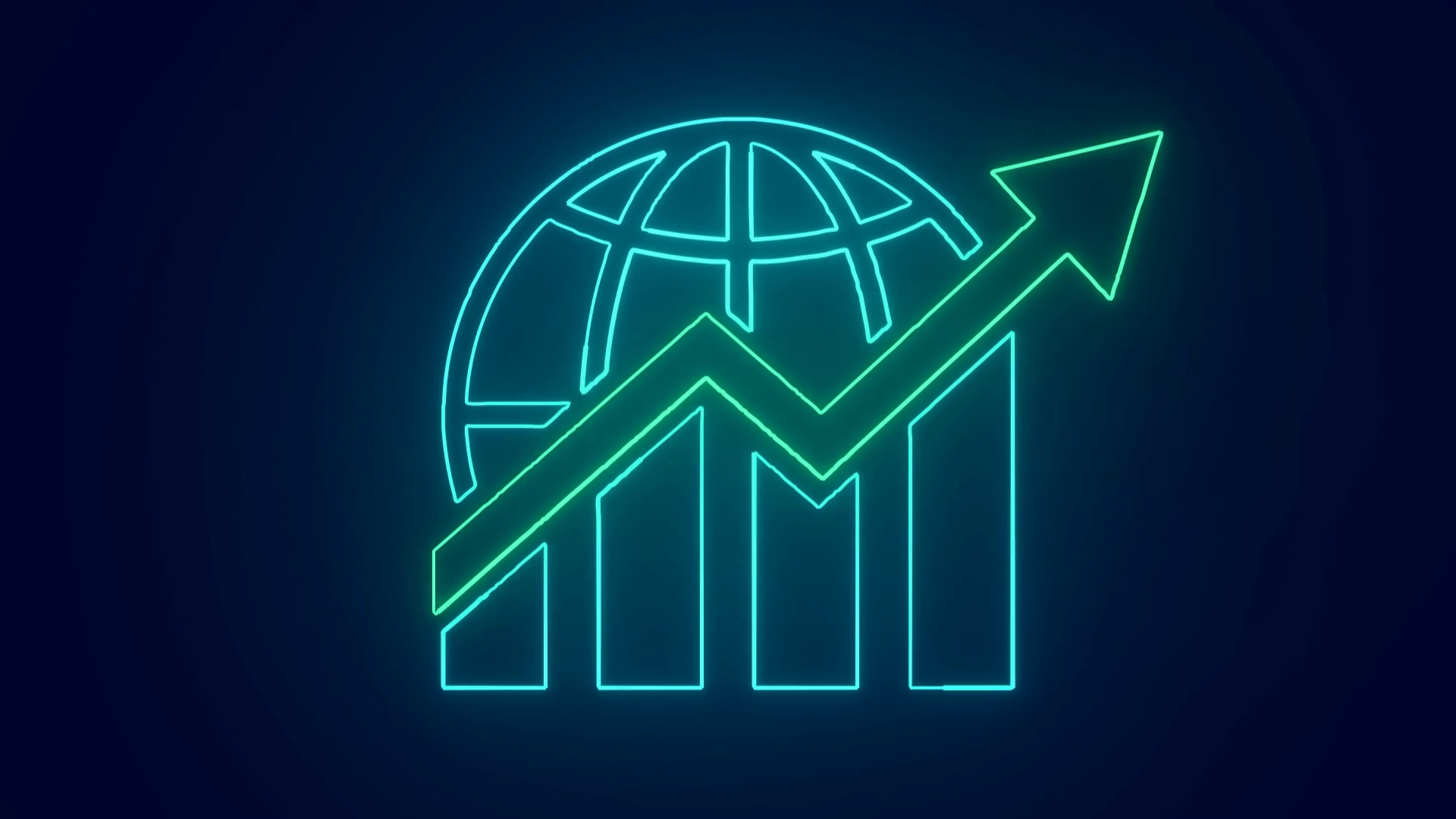 Global Business Economy Rise Growing Graph Stock Motion Graphics SBV ...