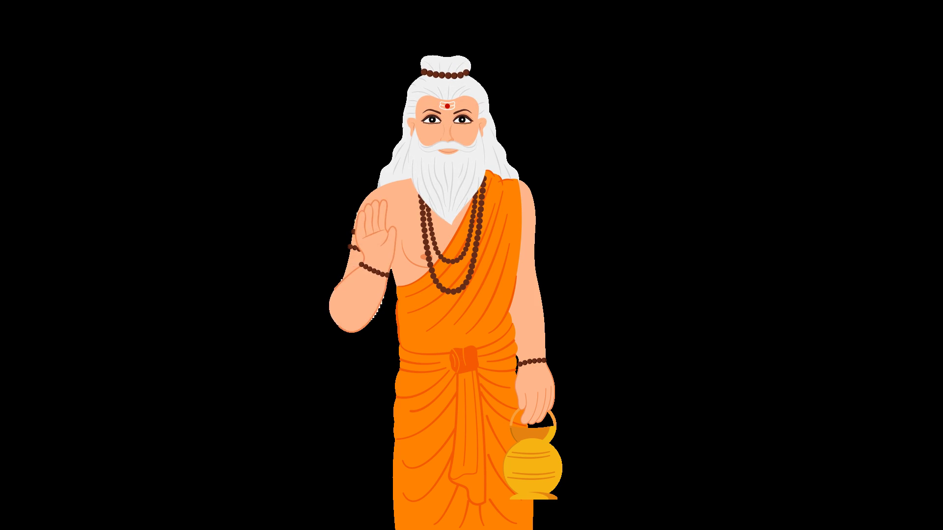Hindu Saint Baba Giving Blessings In Stock Motion Graphics SBV ...
