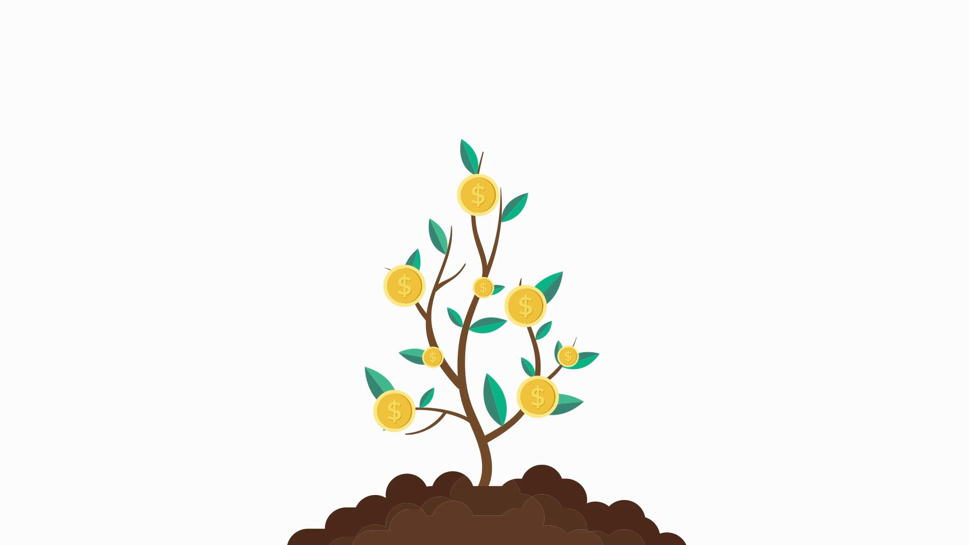 Growing Investment Tree: Long-term Goals Stock Motion Graphics SBV ...