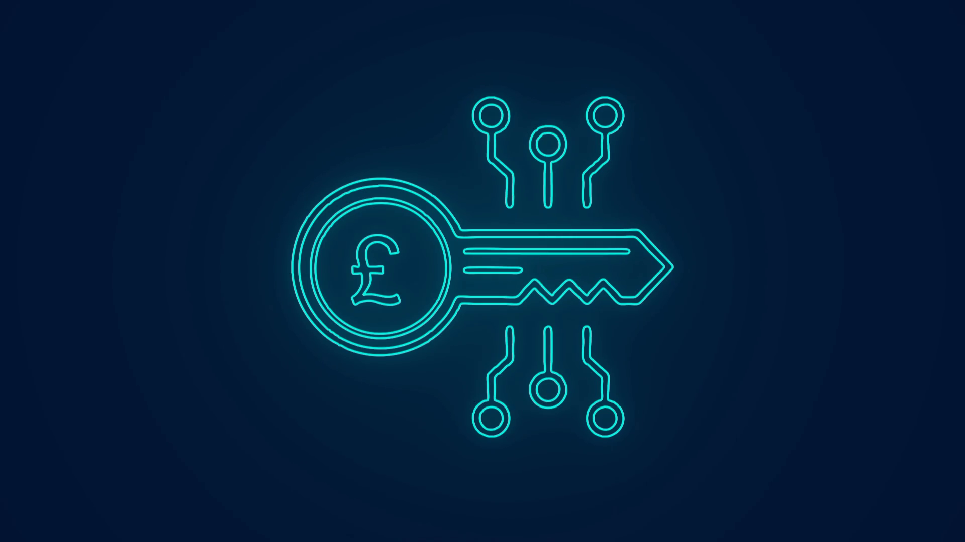Pound Sterling Digital Banking Key Fintech Stock Motion Graphics SBV ...