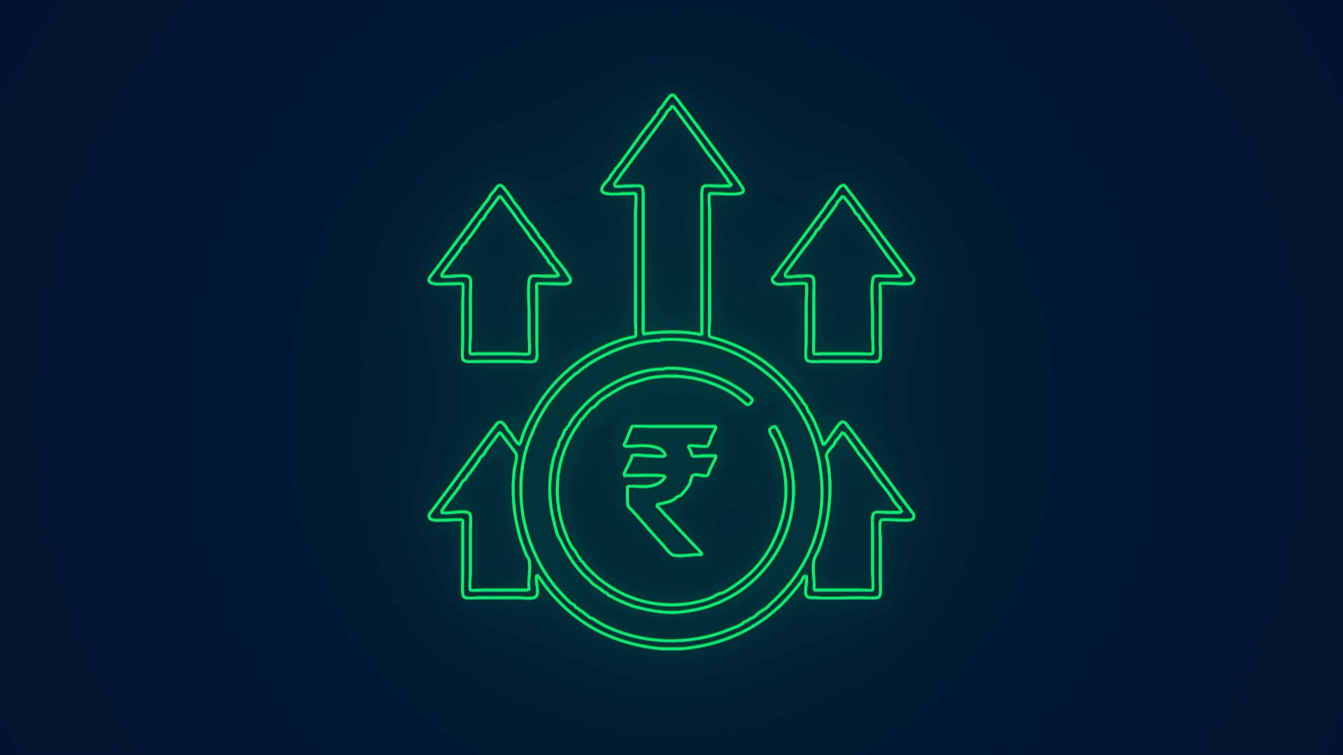Indian Economy Growth With Rupee Growing To Stock Motion Graphics SBV ...