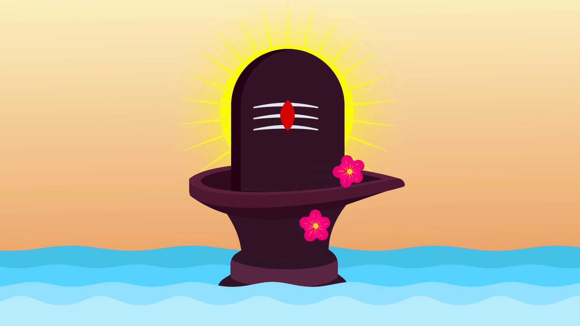 Lord Shiva Shivling Worship In Flowing River Stock Motion Graphics SBV-352445046 - Storyblocks