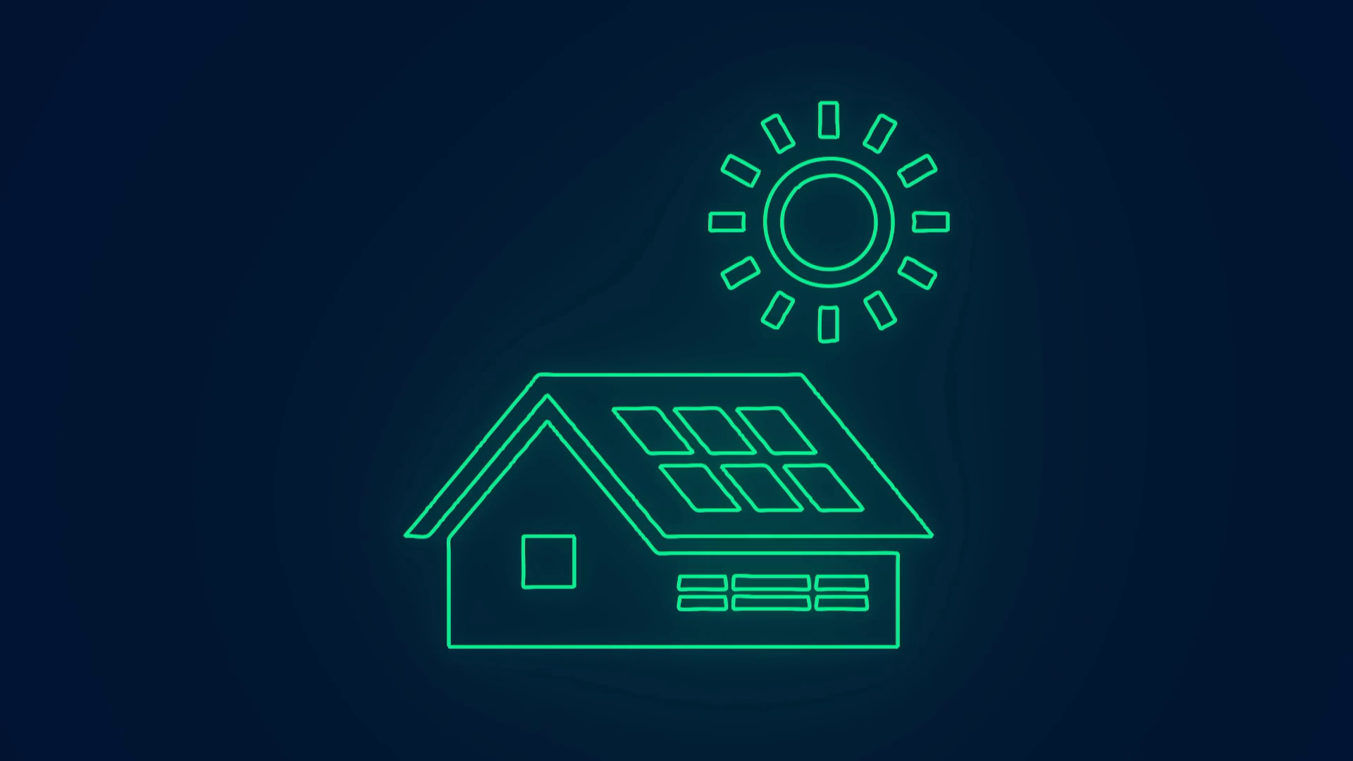 Solar Energy Panels On House Photovoltaic Stock Motion Graphics SBV ...