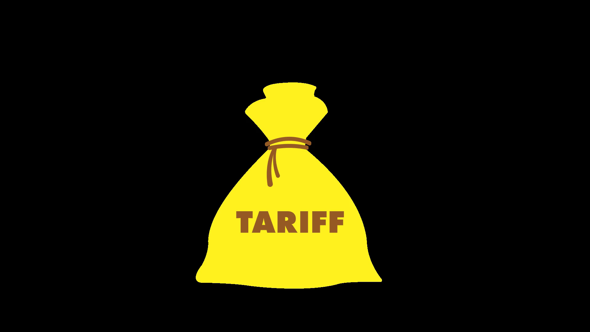 Tariff Tax Money Bag Animation Alpha Channel Stock Motion Graphics SBV ...