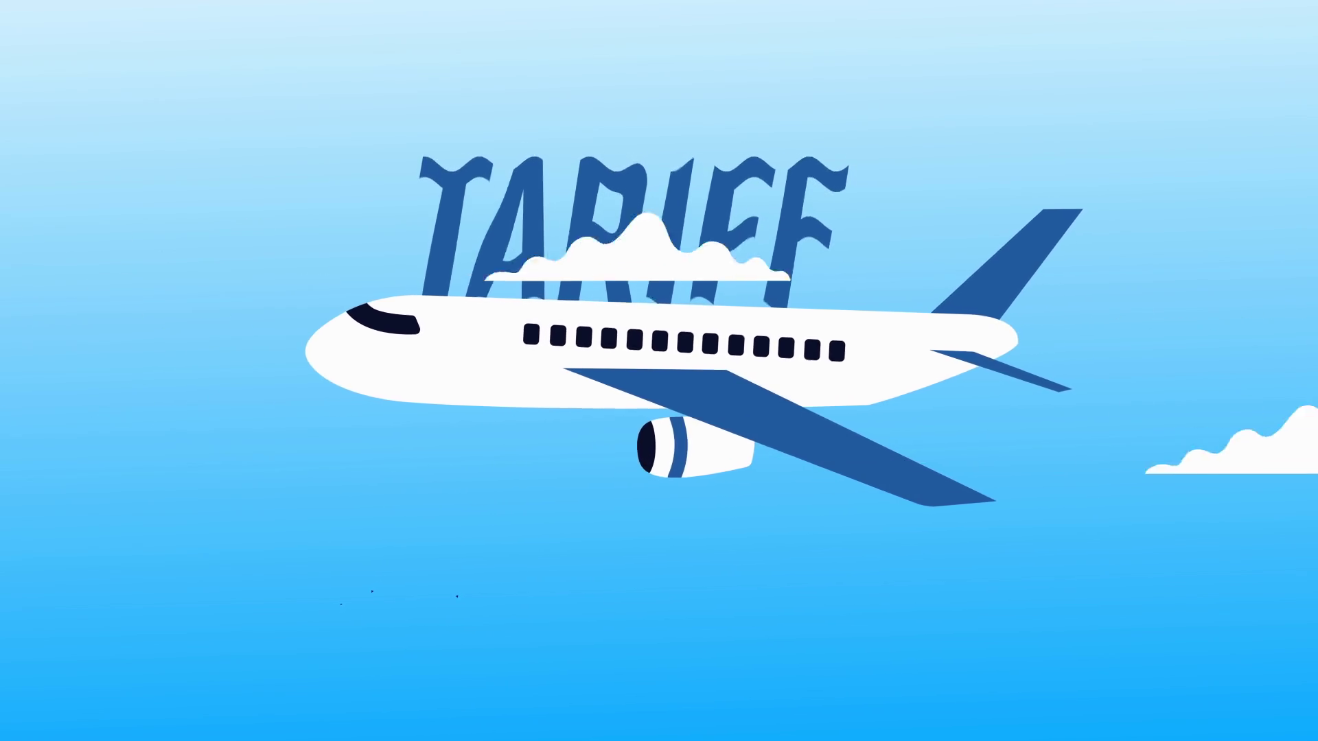 Tariff Trade War Airplane Animation Alpha Stock Motion Graphics SBV ...