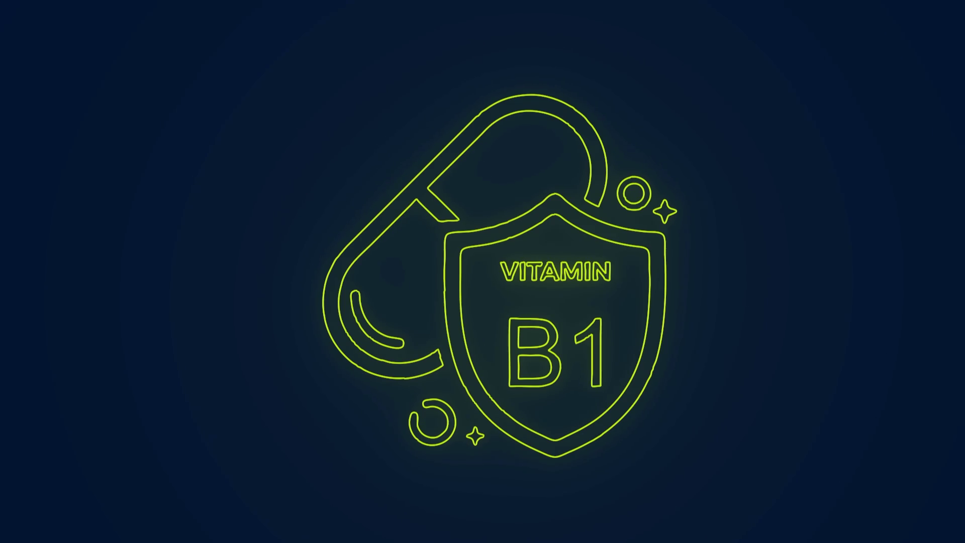 Vitamin B1 Essential Organic Molecules Human Stock Motion Graphics SBV ...