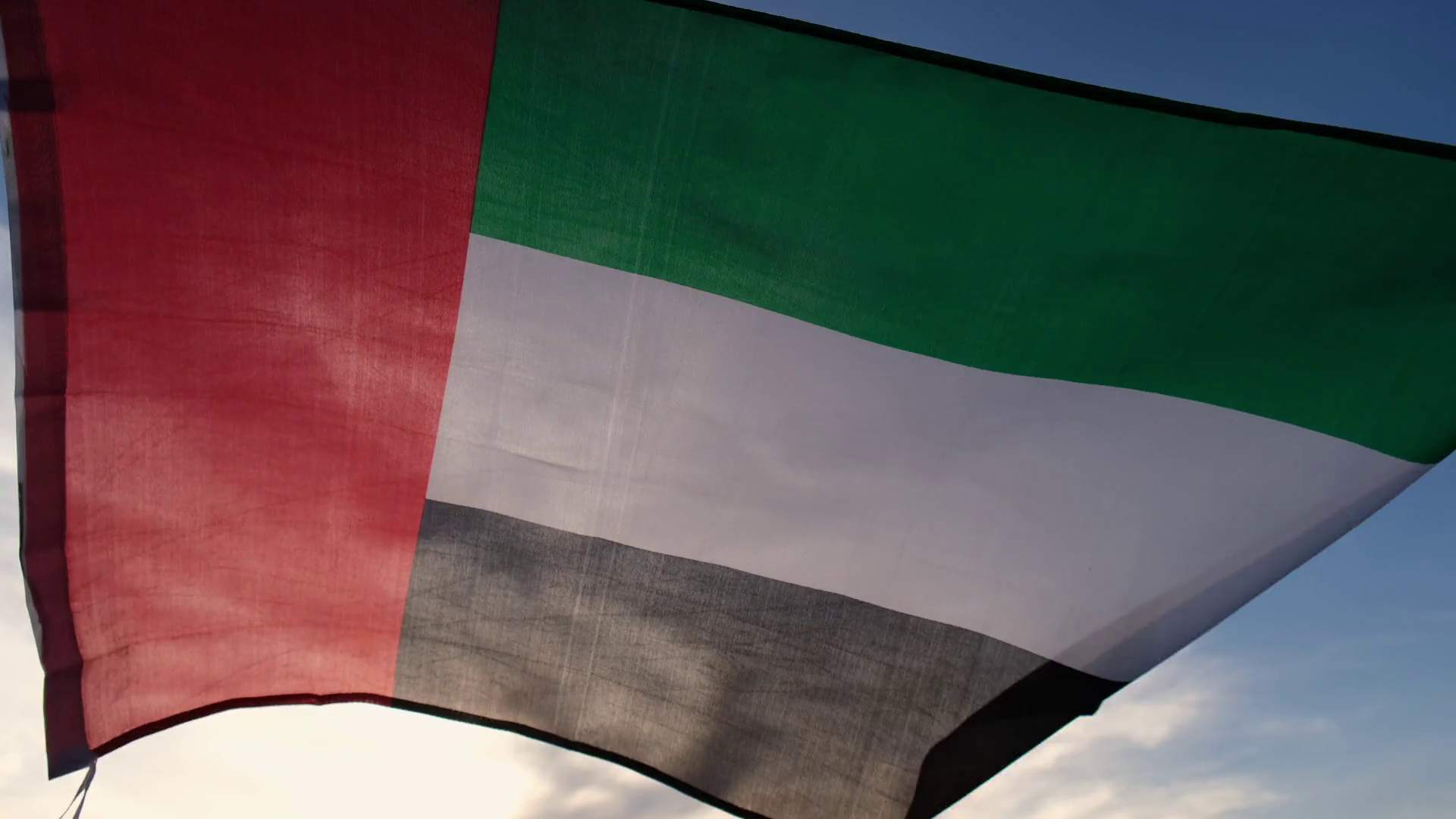 National Flag Of Uae Waving In Wind Sunset Stock Footage SBV-348535019 ...