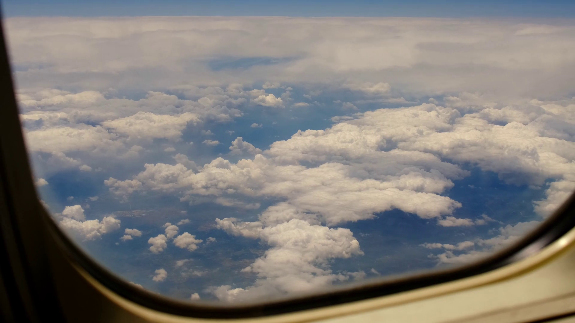 Airplane Flight View From Window Of Plane Stock Footage SBV-348519311 ...
