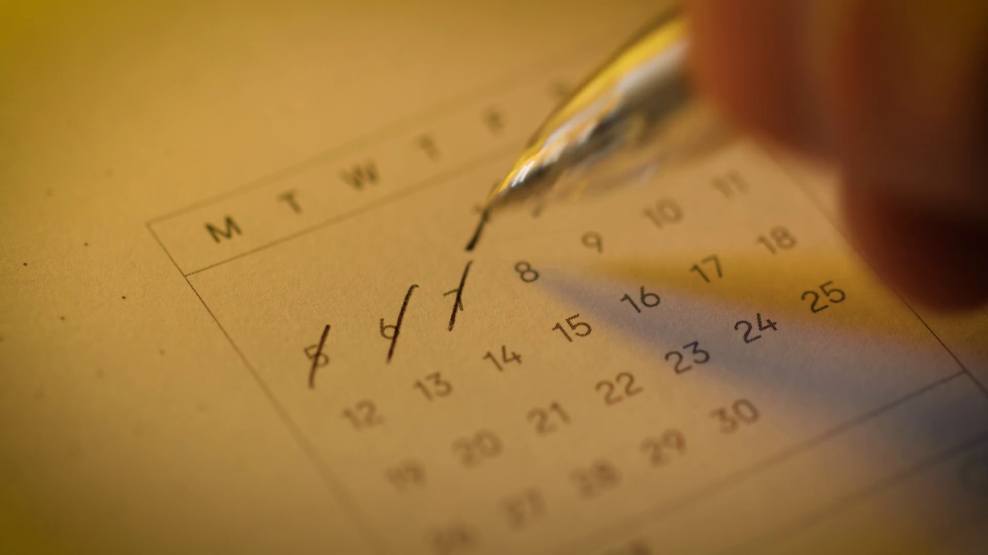 Crossing Off Days On Calendar Stock Footage SBV-352061399 - Storyblocks