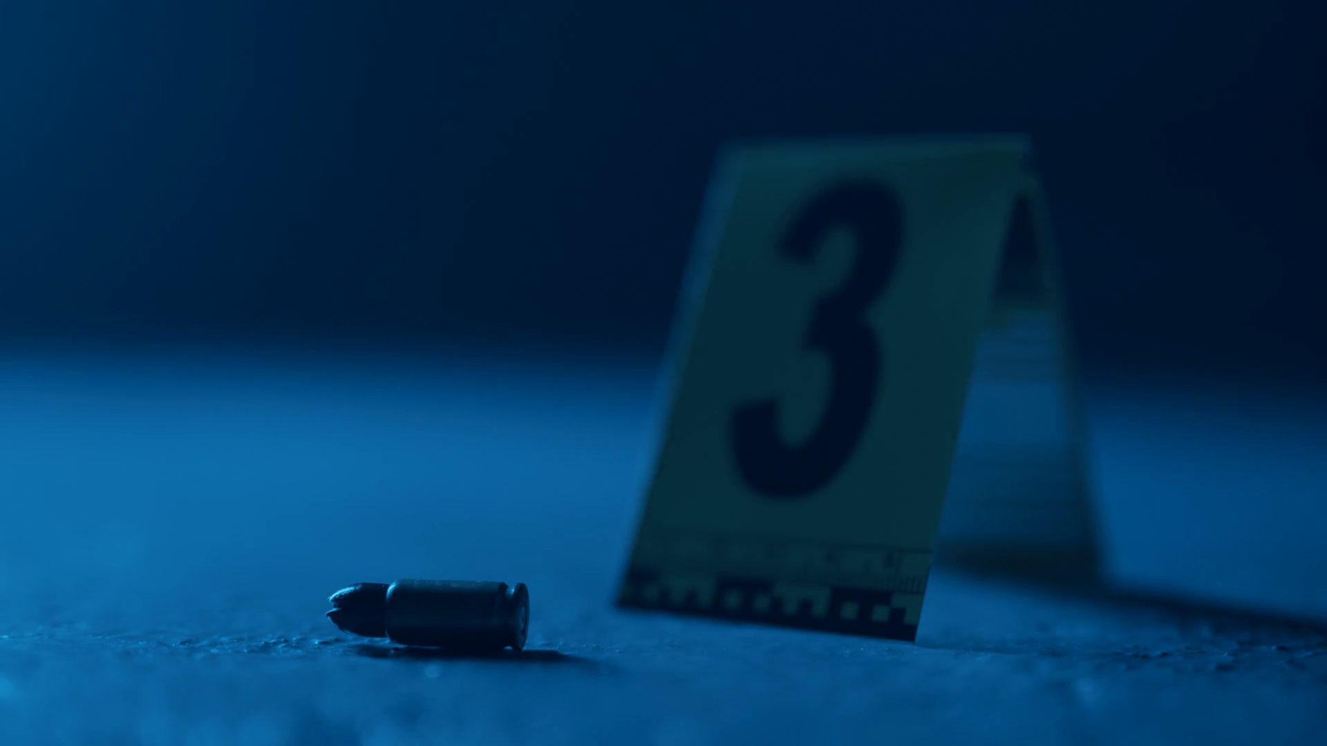 Evidence Market Beside Bullet At Crime Scene Stock Footage SBV ...
