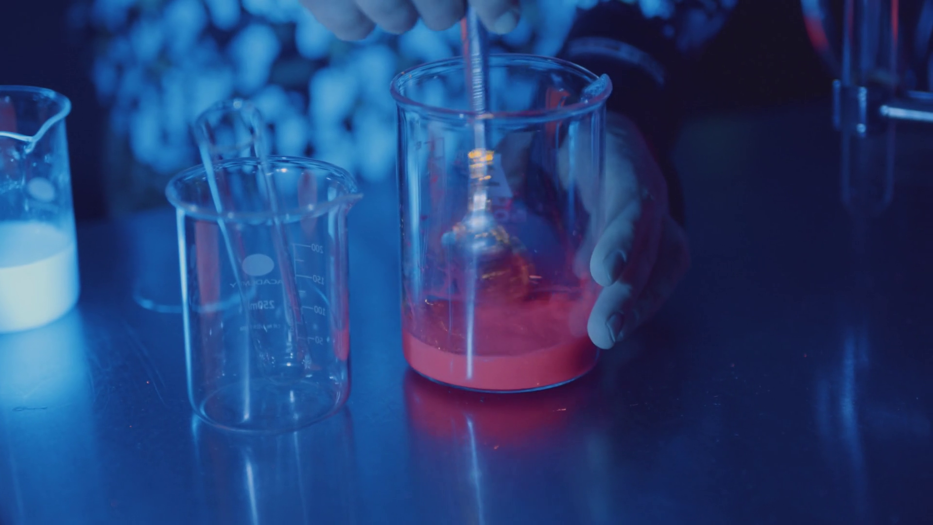 Mixing Glowing Chemicals In Science Stock Footage SBV-352352644 ...