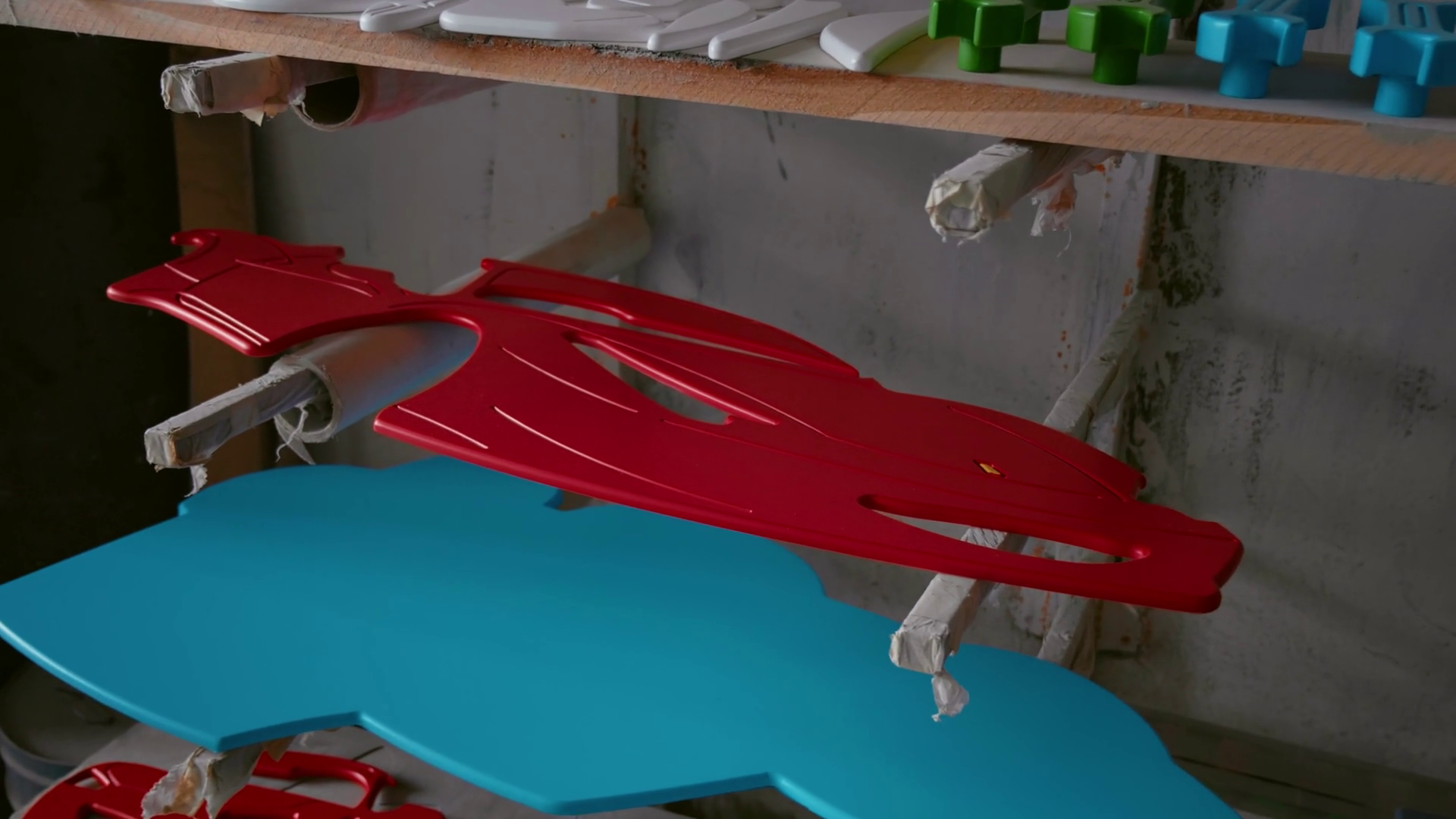 Wooden Pieces Of Kids Slide Drying On Bars Stock Footage SBV-352054433 ...